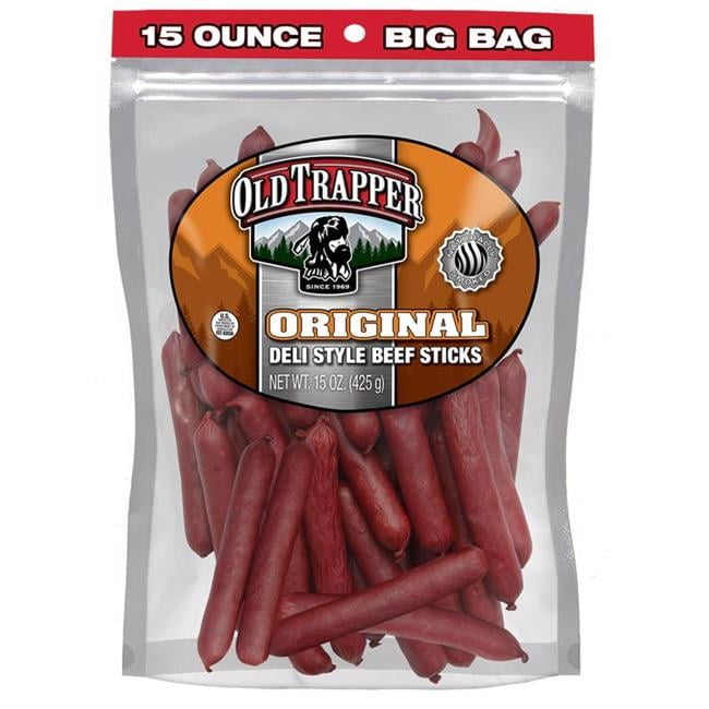 Old Trapper 15 oz Original Beef Deli Bagged Stick - Walmart.com