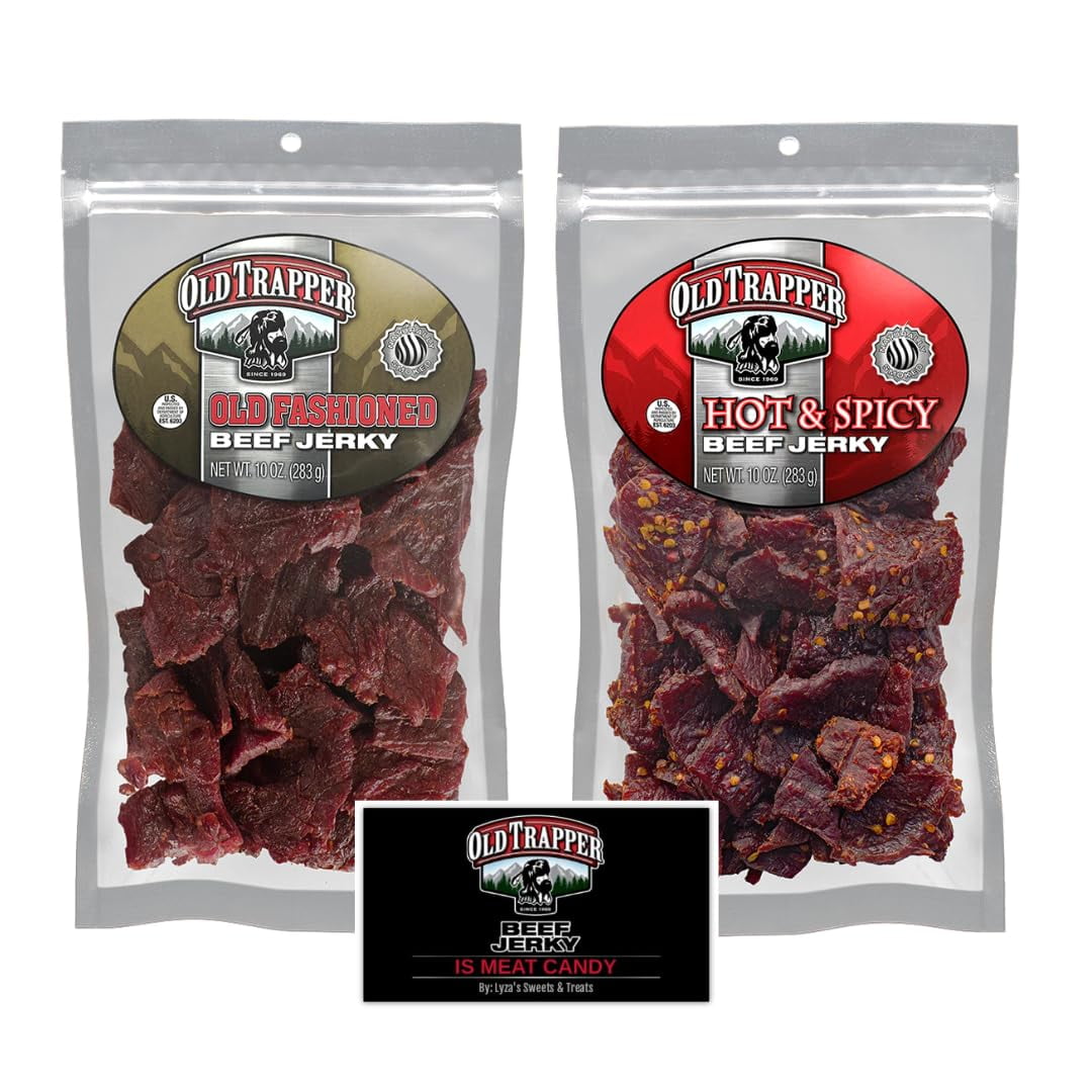 Old Trapper Beef Jerky TGF4 Gift Set - Old Fashioned & Hot & Spicy ...