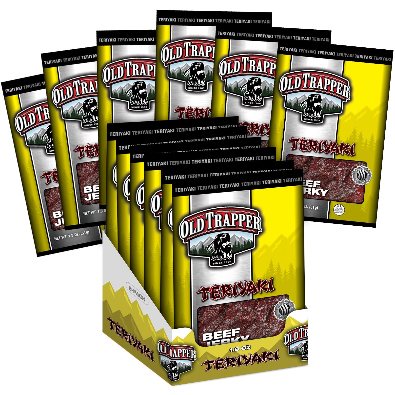 Old Trapper Beef Jerky, Traditional Style Real Wood Smoked - Healthy ...