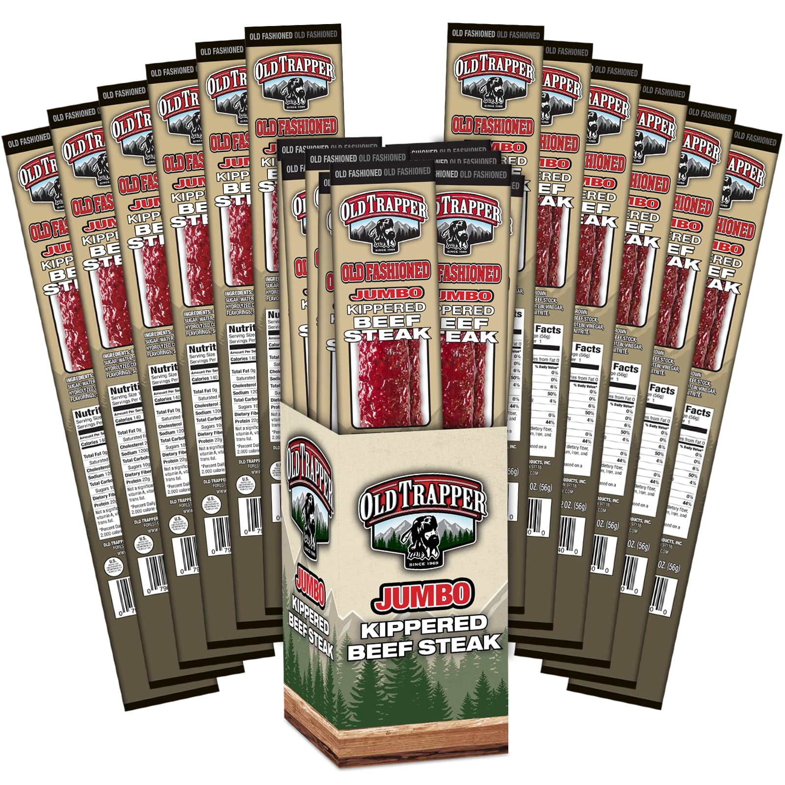 Old Trapper Kippered Steak, Old-Fashioned MDA05 Flavor, Two-Ounce ...
