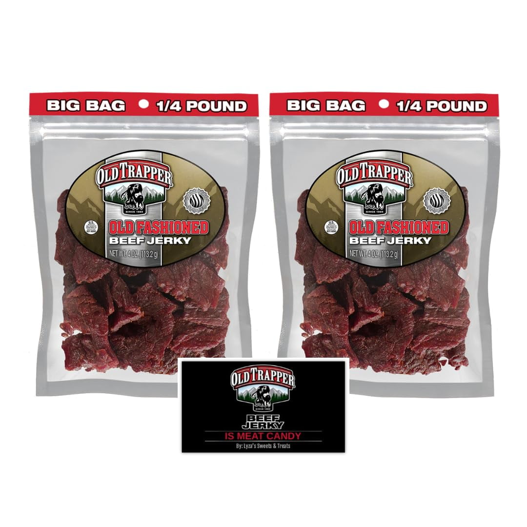 Old Trapper Old Fashioned XEF1 Beef Jerky Gift Set, Smoked Beef Jerky ...
