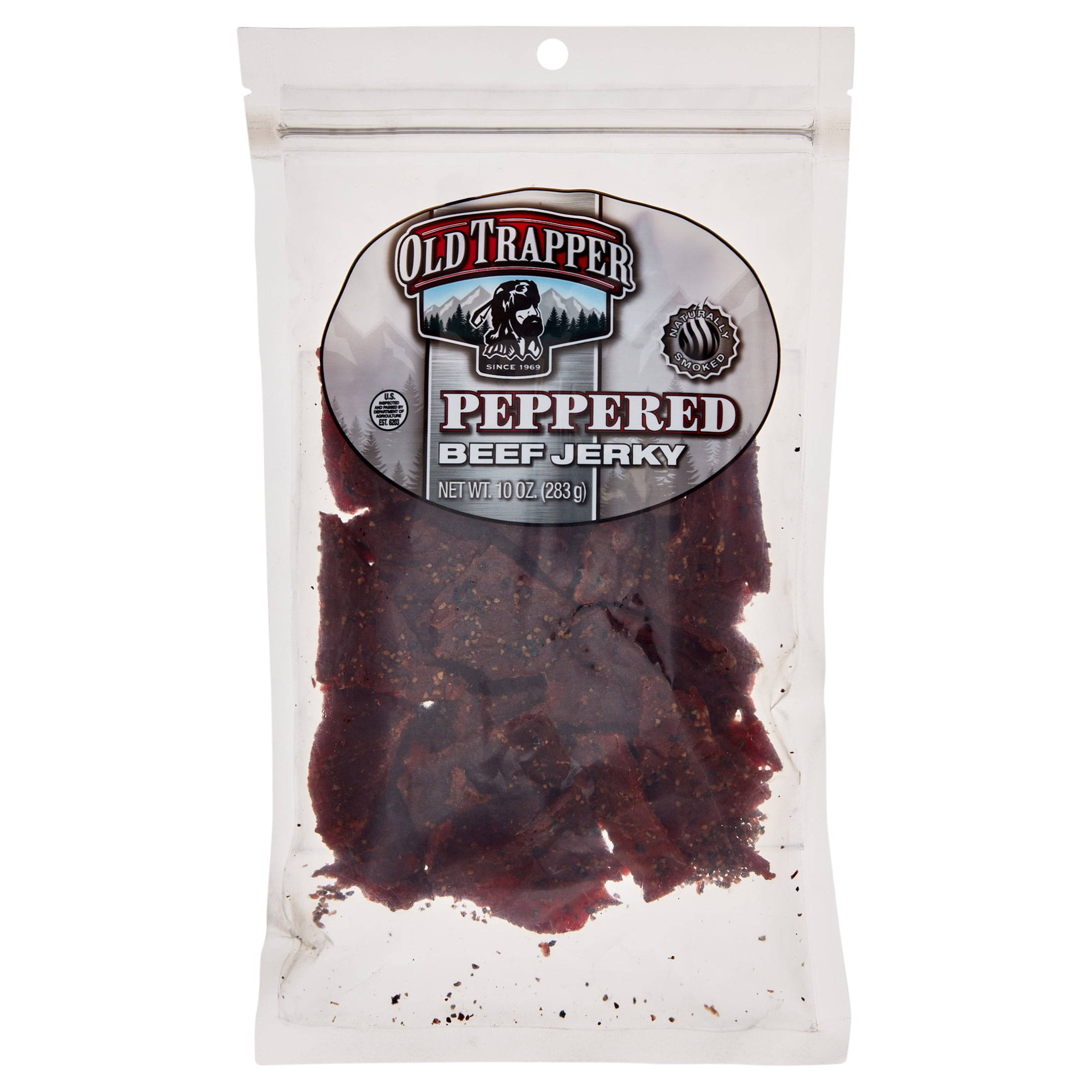 Old Trapper Peppered Beef Jerky 10oz Resealable Bag - Walmart.com