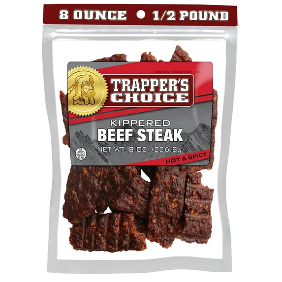 Old Trapper, Trapper's Choice BCF26 Hot & Spicy Kippered Beef Steak ...