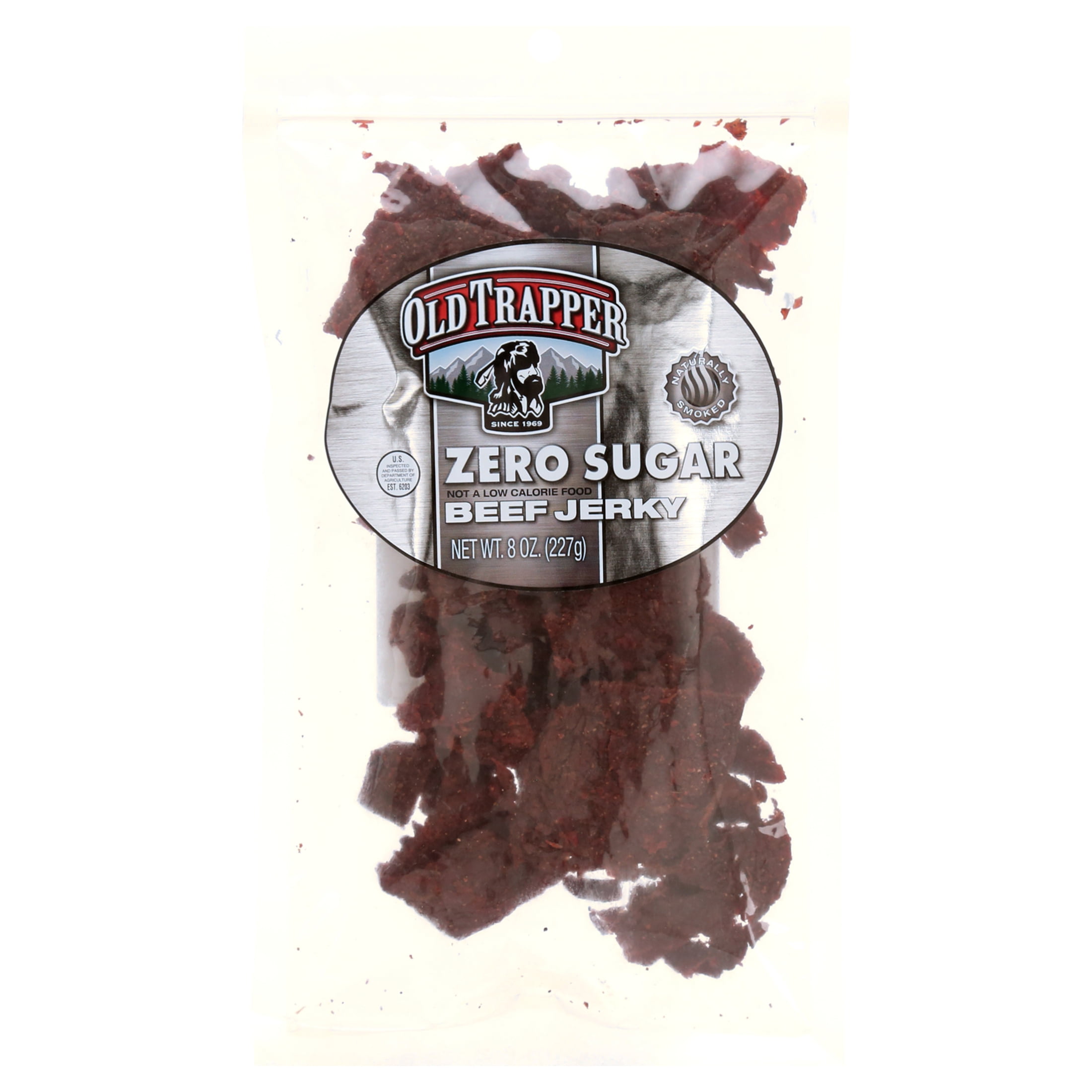 Old Trapper Zero Sugar Original Flavor Beef Jerky 8oz Resealable Bag ...