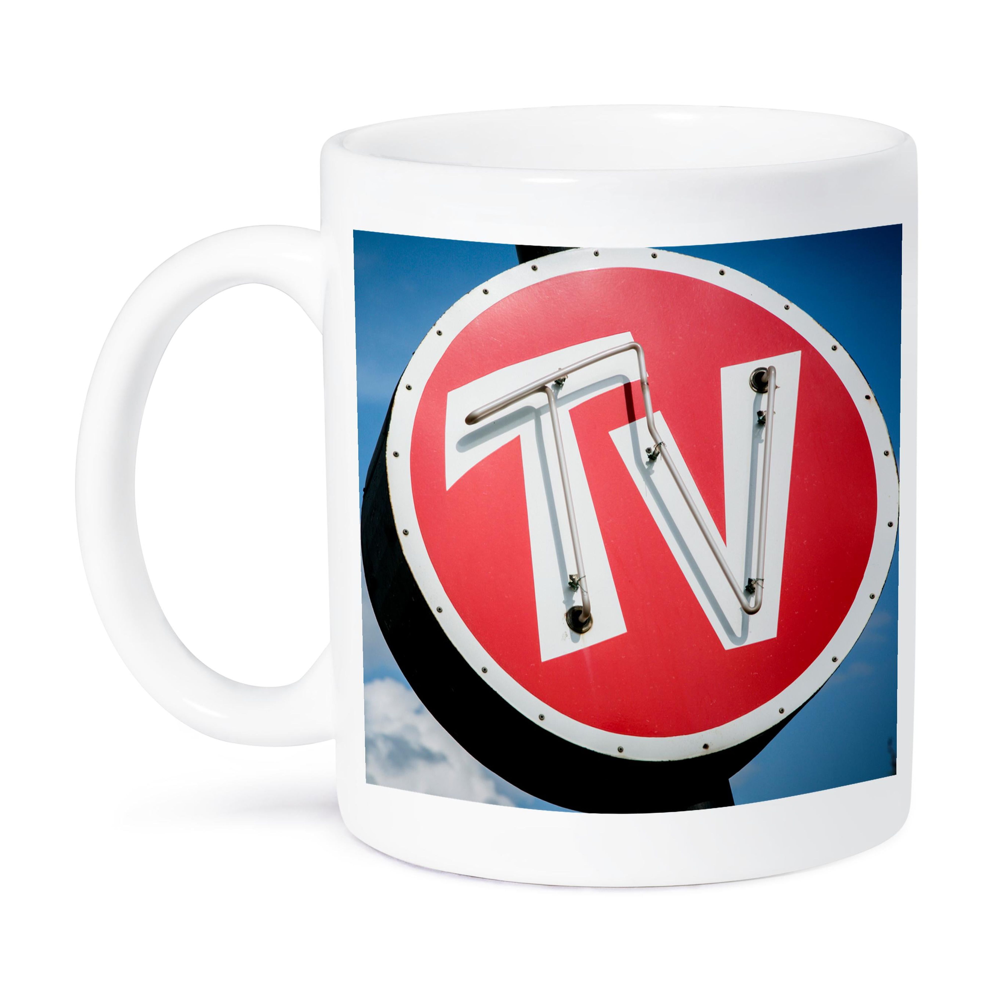 Old Tv Sign, Mitchell, Illinois, Usa. Route 66, 15oz Mug - Walmart.com