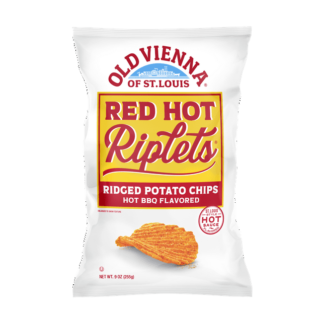 Old Vienna Red Hot Riplets Hot Barbecue Flavored Potato Chips - Walmart.com