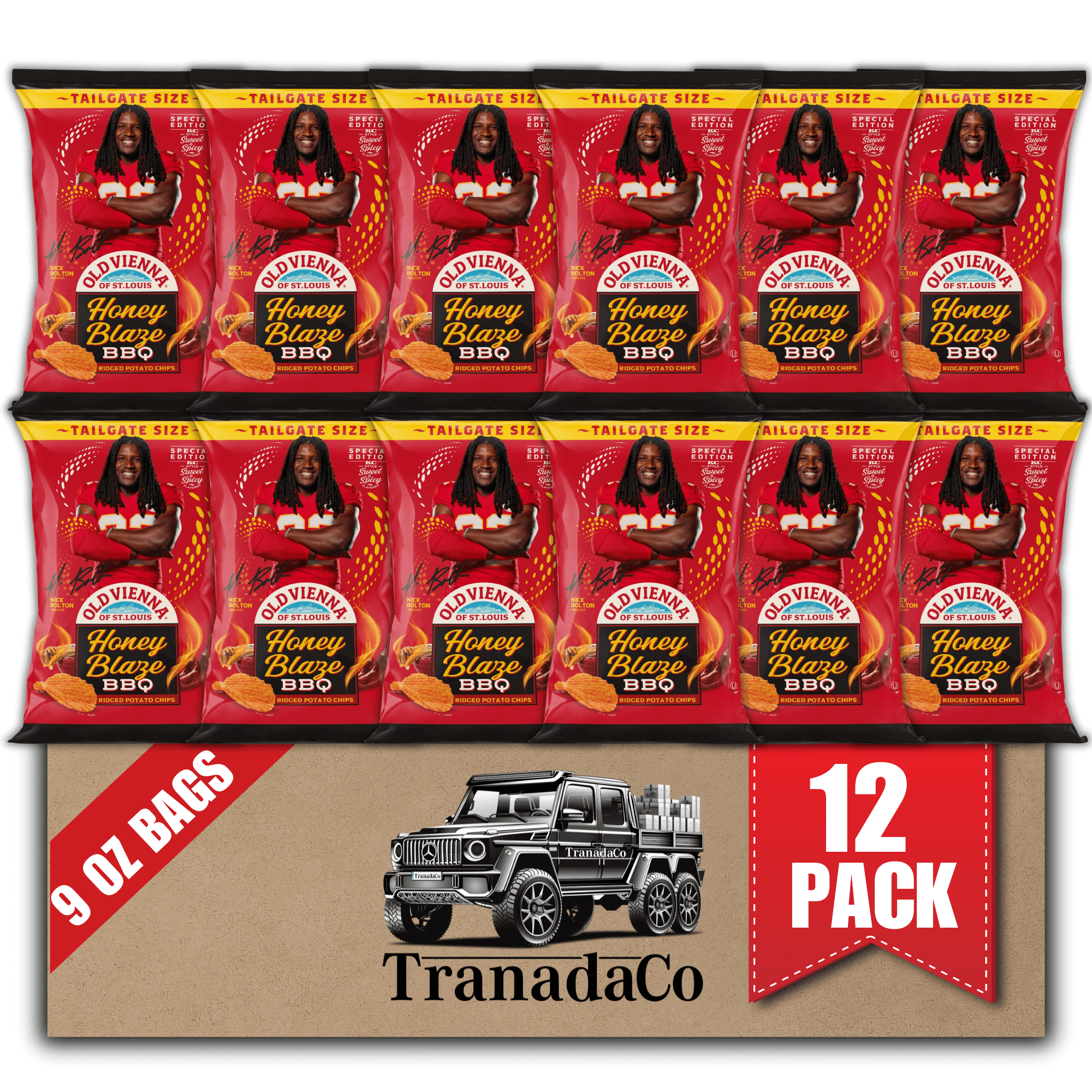 Old Vienna of St. Louis Honey Blaze BBQ Ridged Potato Chips 9oz Bags ...
