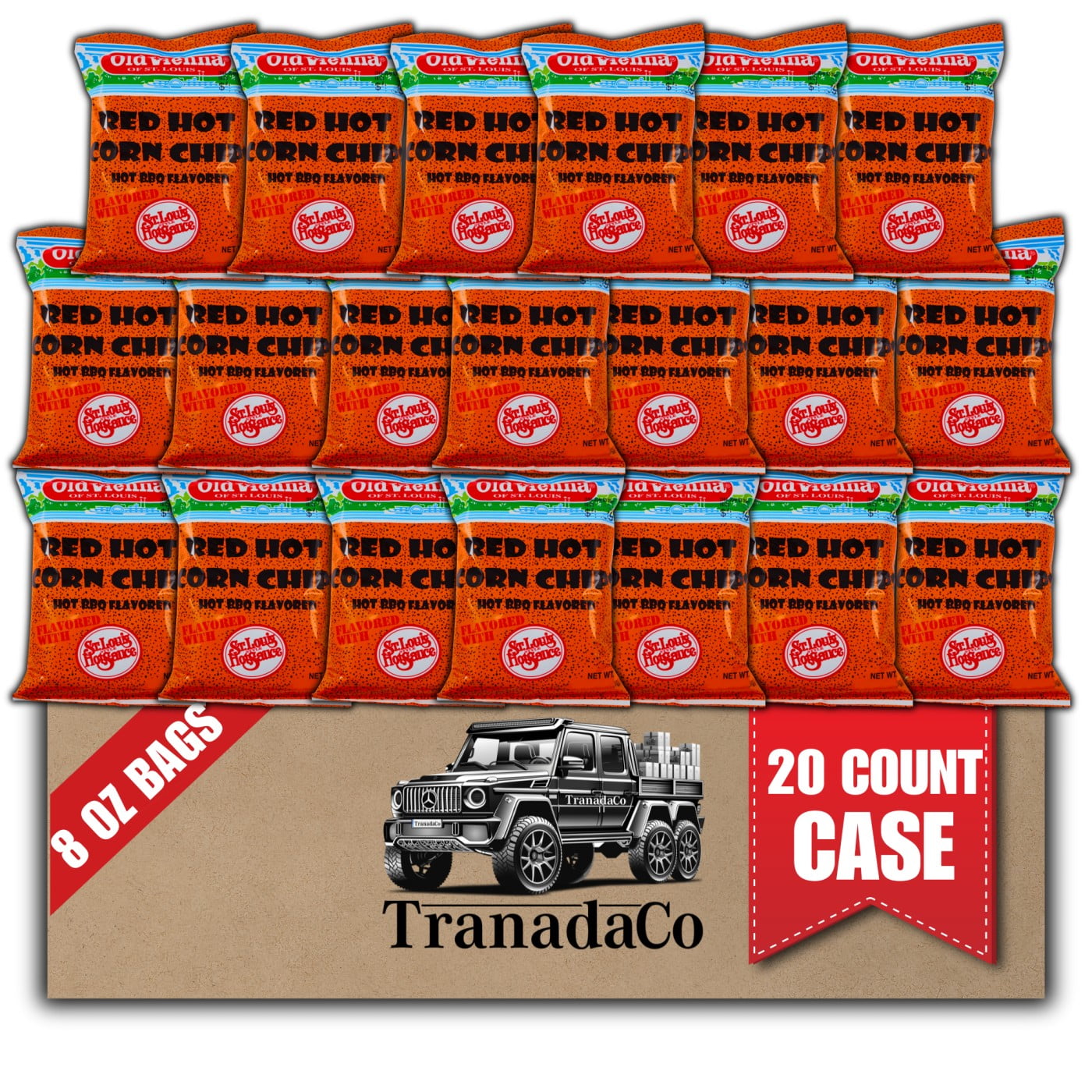 Old Vienna Red Hot Corn Chips, 8 oz Bags (Case of 20) - Sold by ...