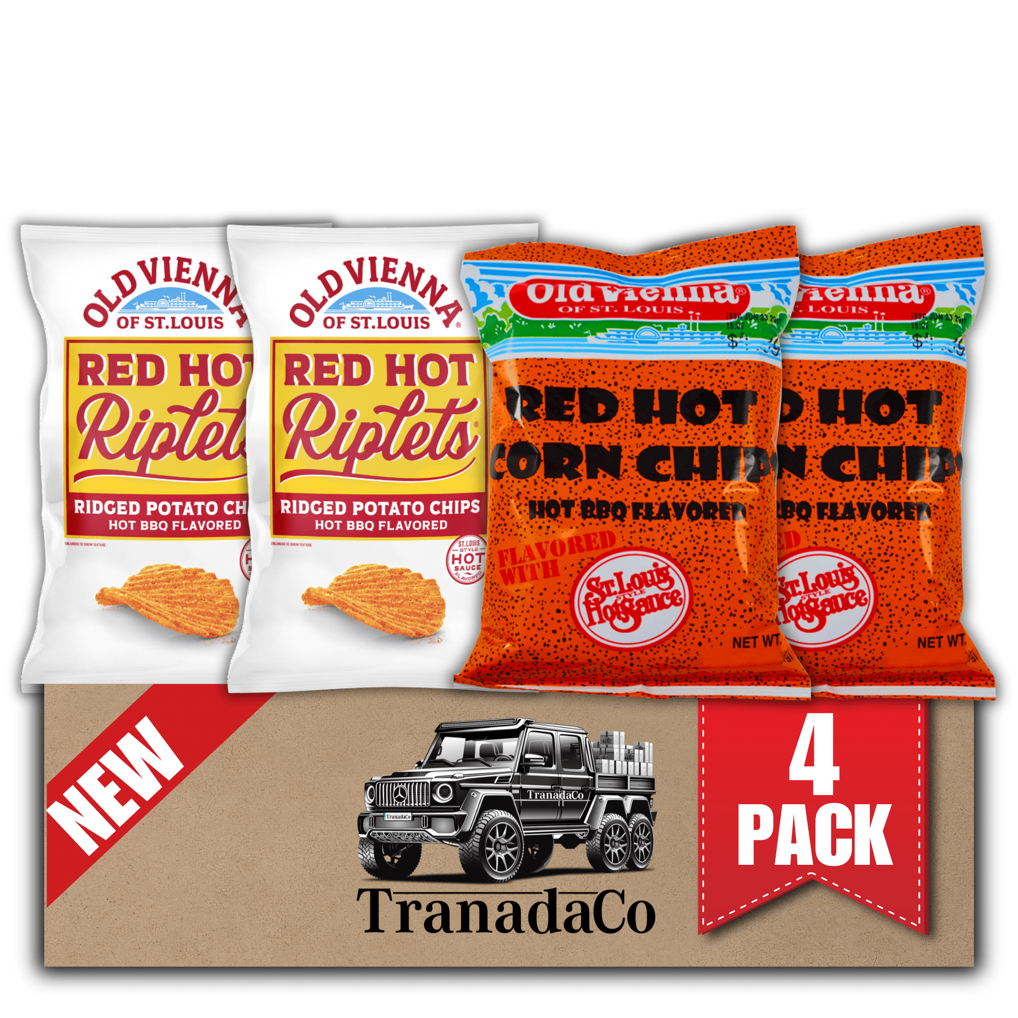 Old Vienna Red Hot Riplets & Corn Chips, Snack Pack (4-Bag Bundle ...