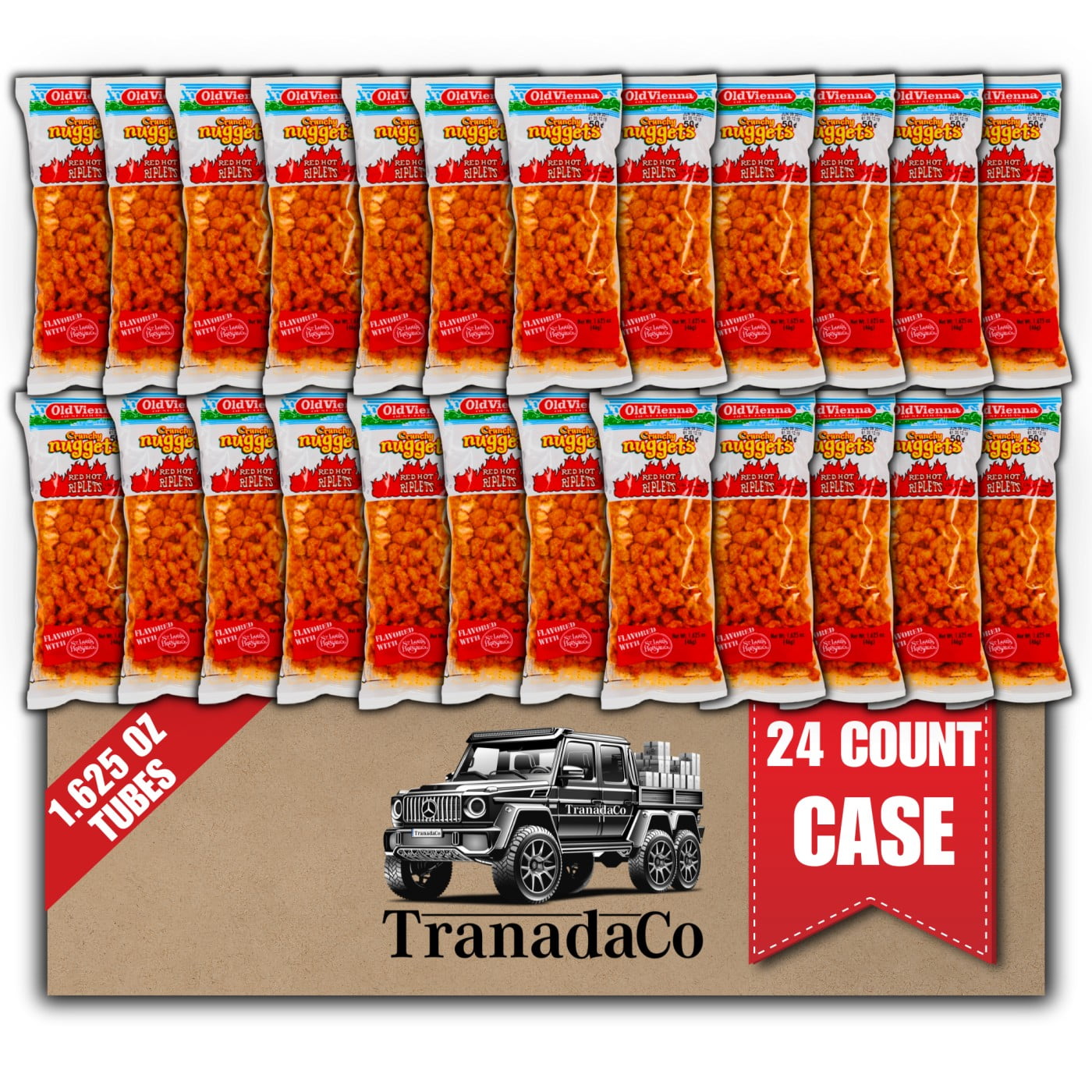 Old Vienna of St. Louis Red Hot Riplets Crunchy Nuggets 1.625oz Tubes ...