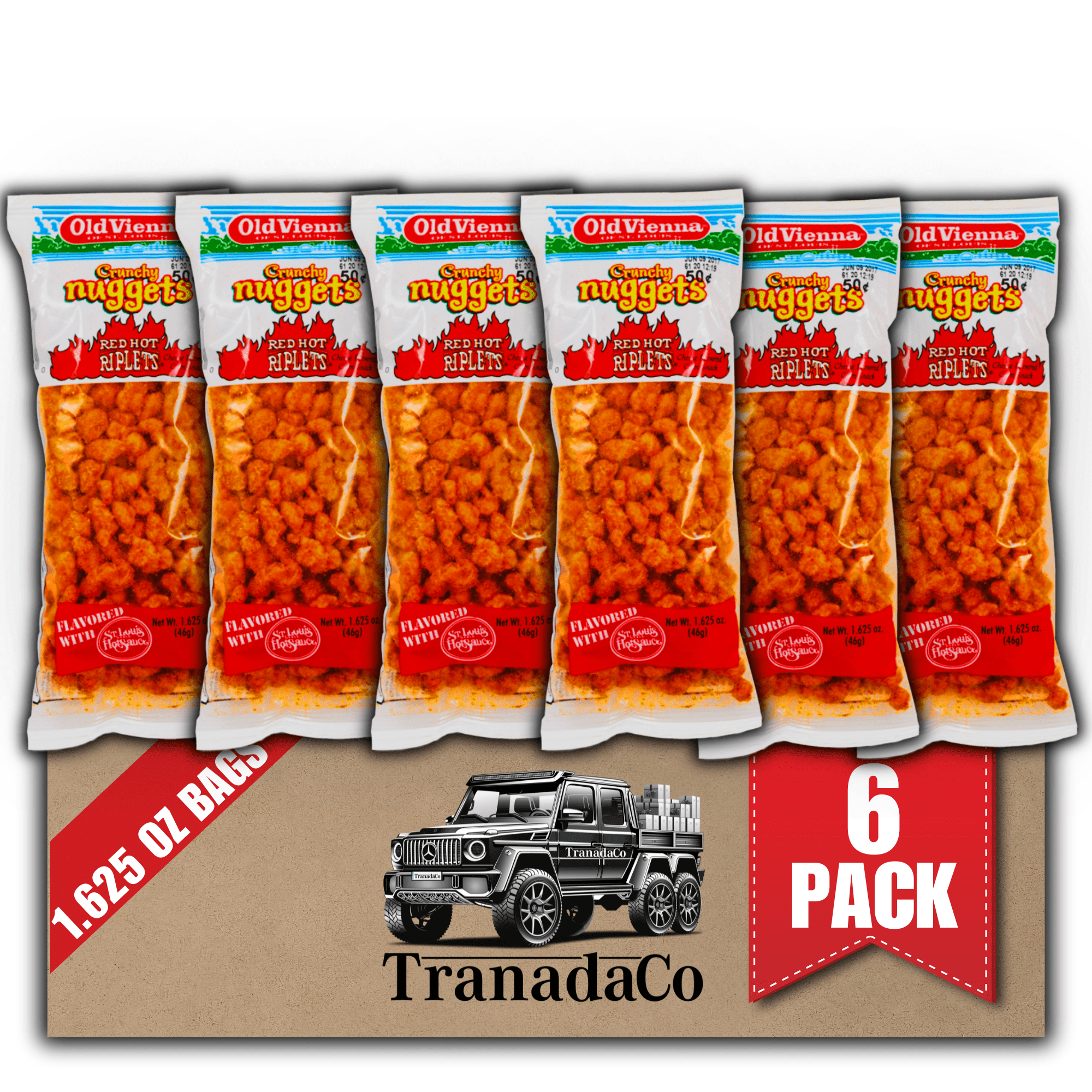 Old Vienna of St. Louis Red Hot Riplets Crunchy Nuggets 1.625oz Tubes ...