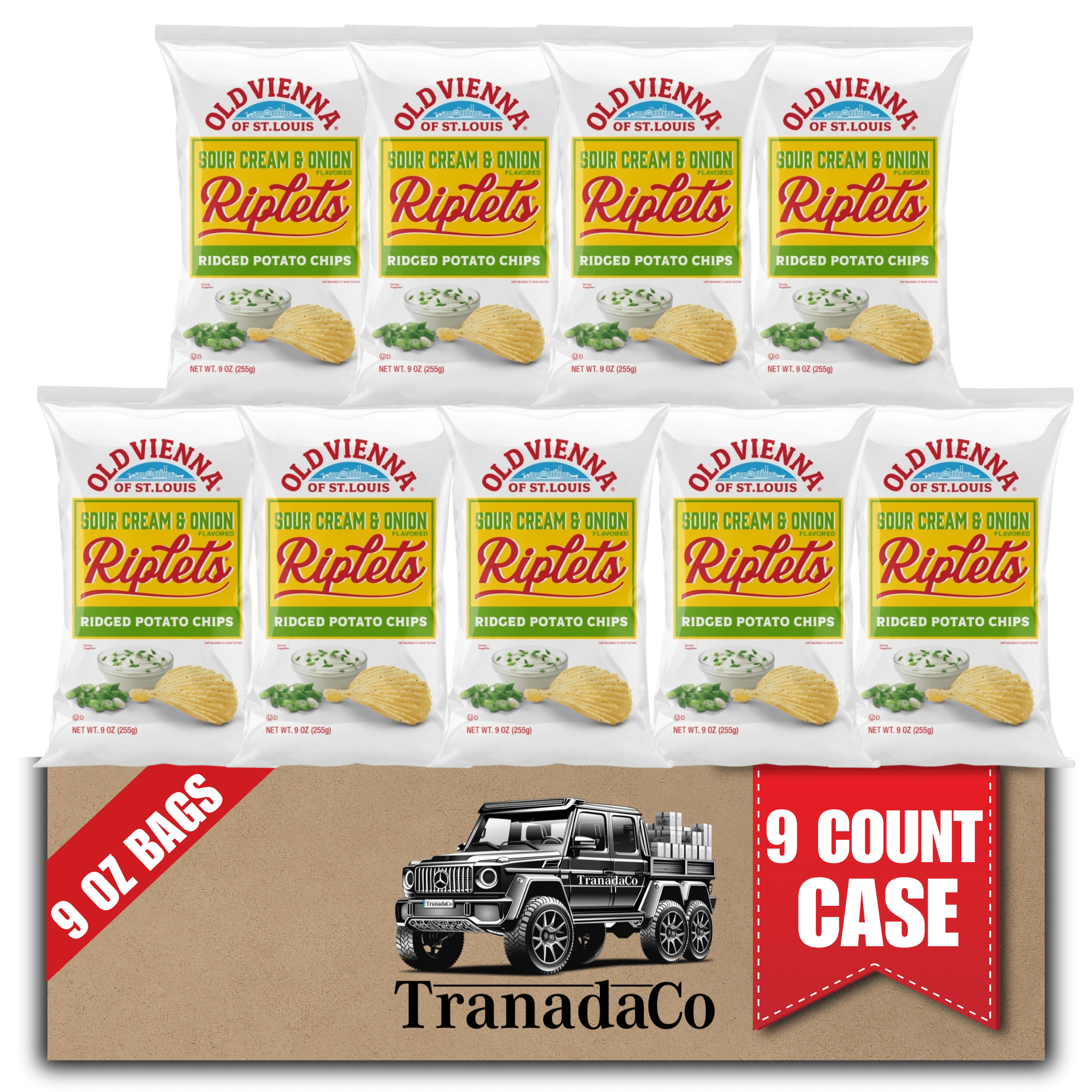 Old Vienna of St. Louis Sour Cream & Onion Flavored Riplets Ridged ...