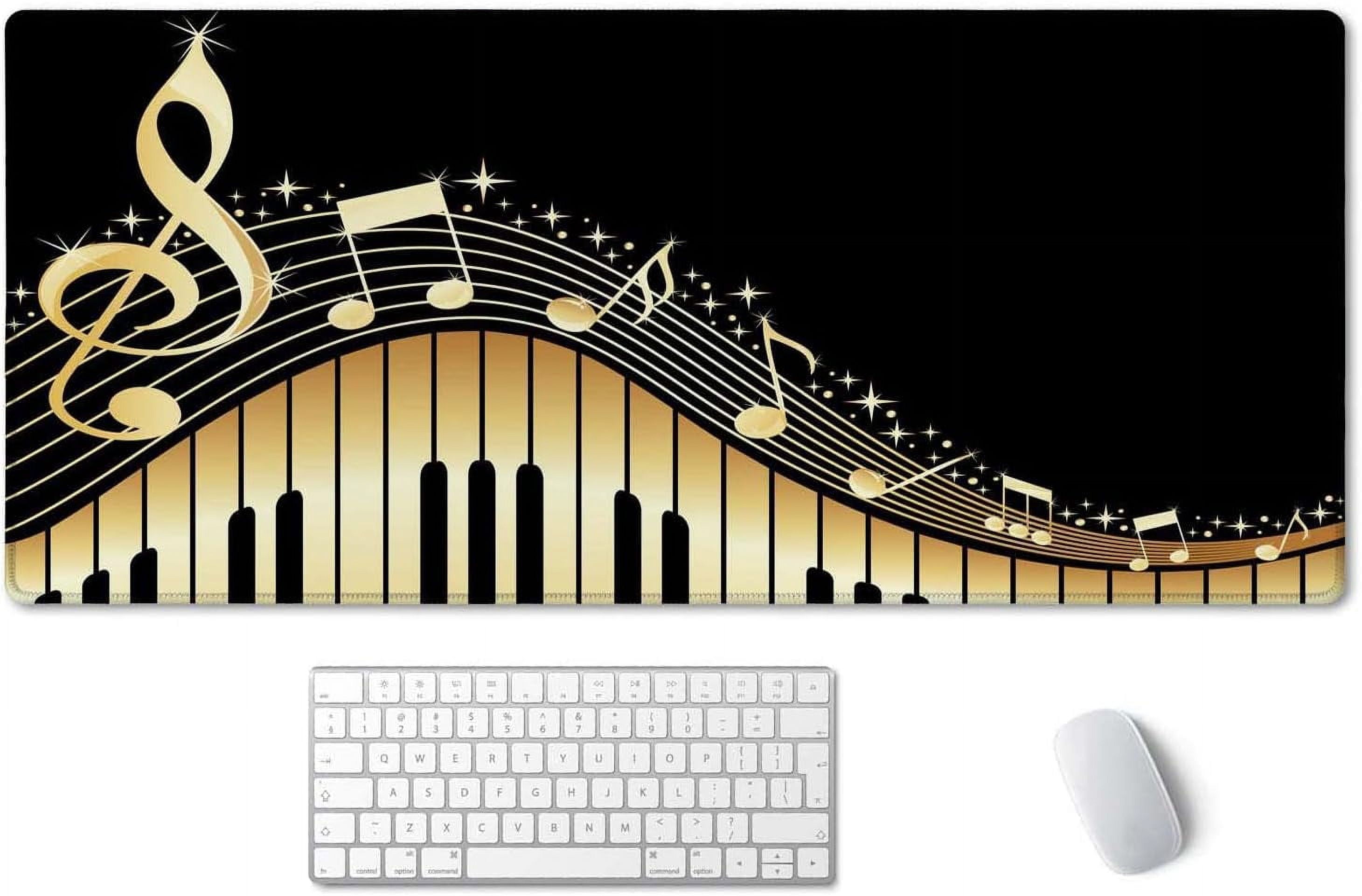 Old Vintage Piano and Music Note Mouse Pad 35.5 X 15.7 Inch XXL Black ...
