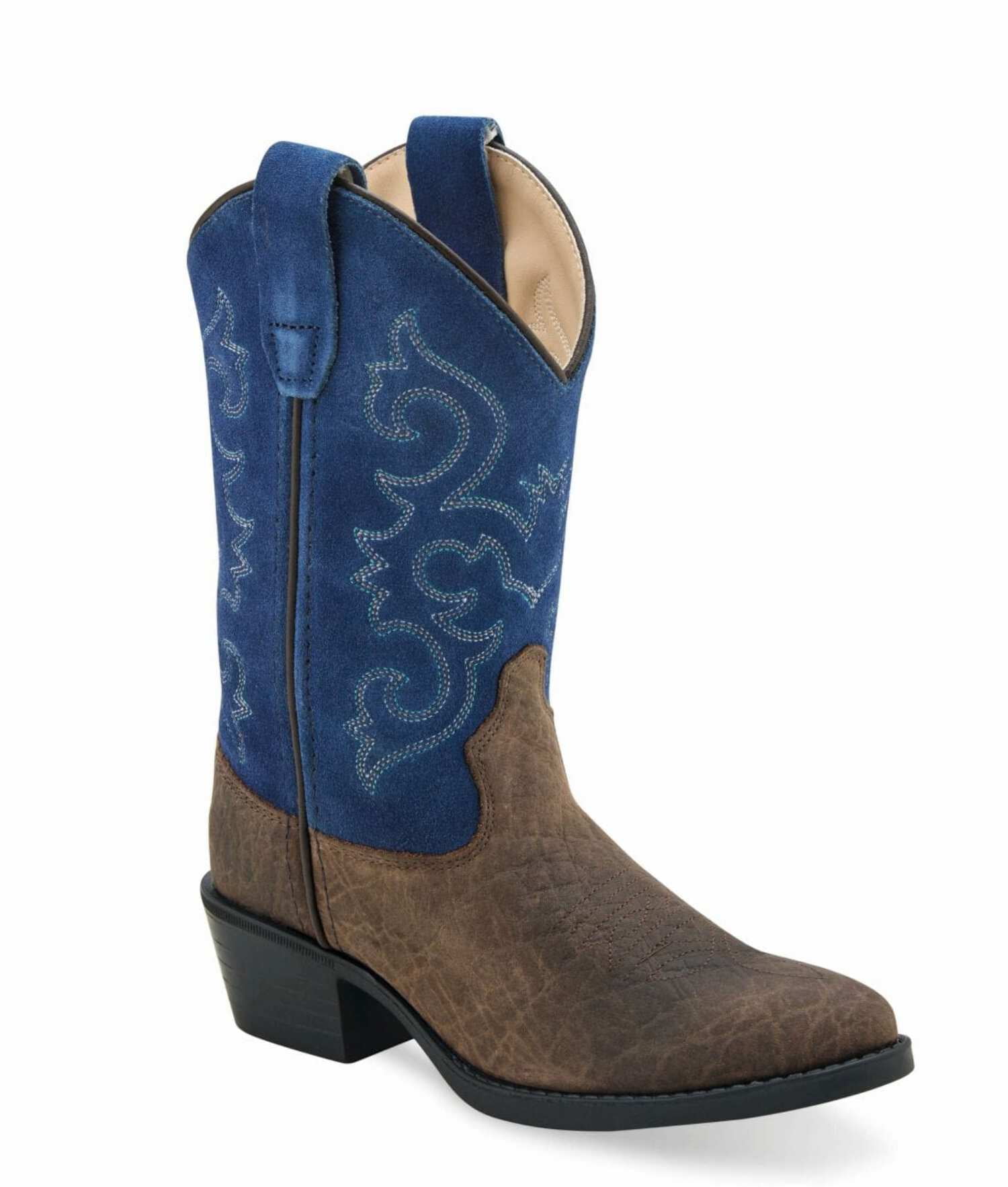 Old West Boys' Bull Hide Print Western Boot - 8174 13 D - Walmart.com