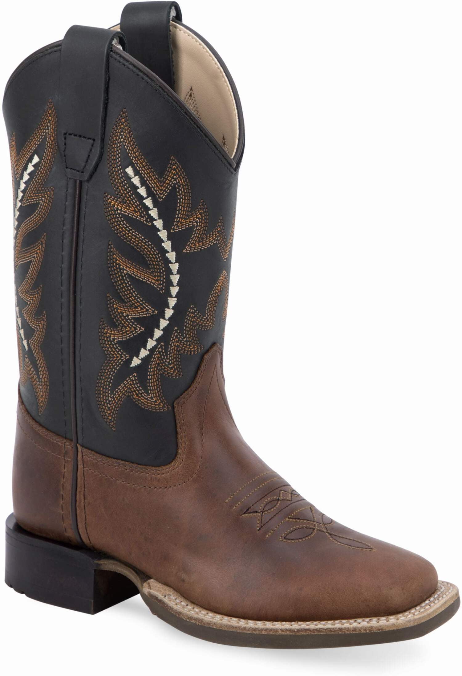 Pull-on Cowboy Boots For Kids Old West Youth Cowboy Boots - Blue Shaft ...