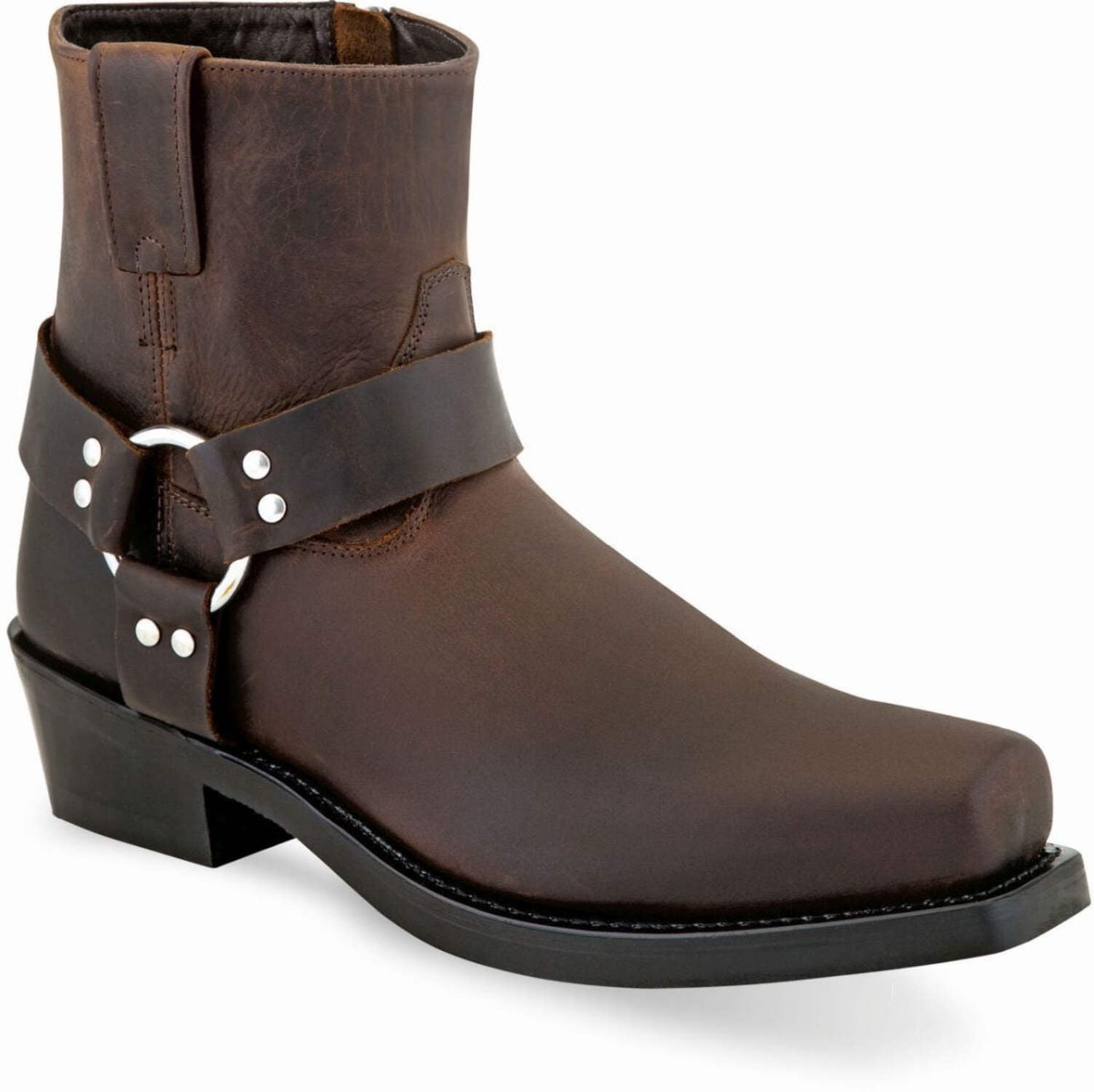 Old West Men's 7 Inch Square Toe Harness Boots - Walmart.com