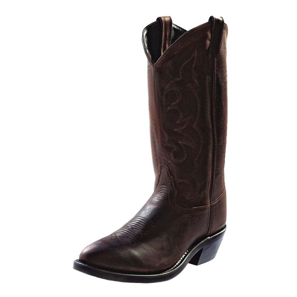 Old West Men's Leather Cowboy Work Boots with 13" Shaft, Reinforced ...