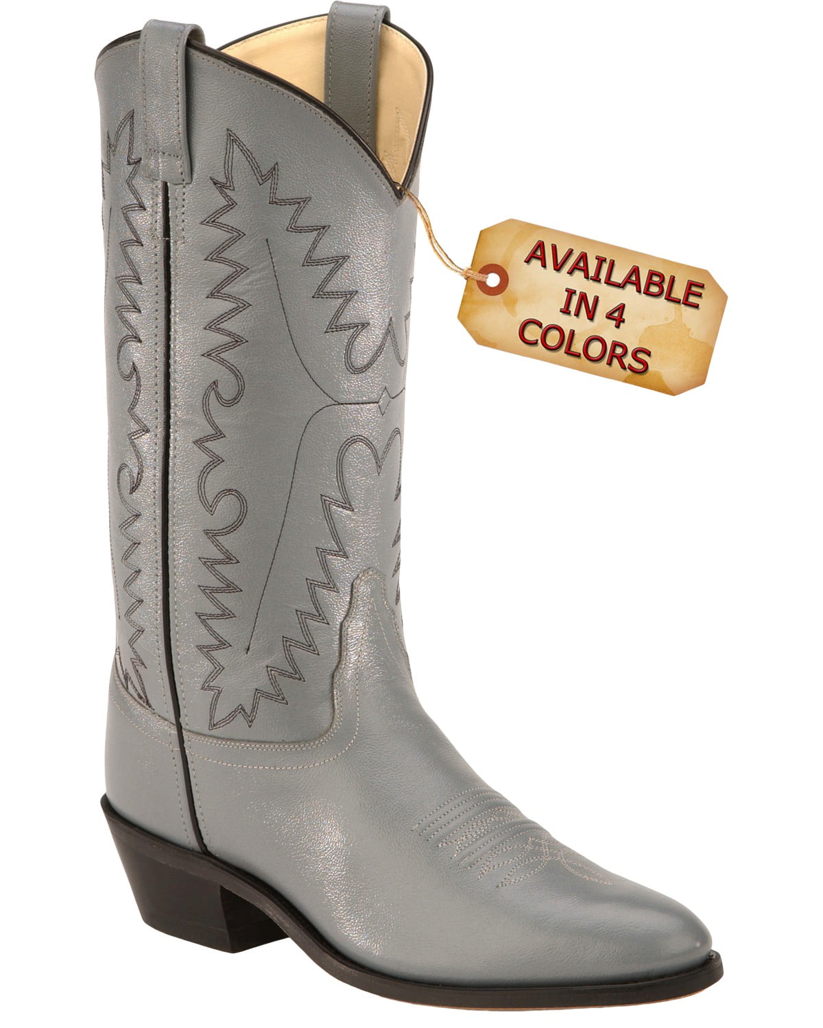 Old West Men's Smooth Leather Western Boot Round Toe - SCM7037 12 EE US ...