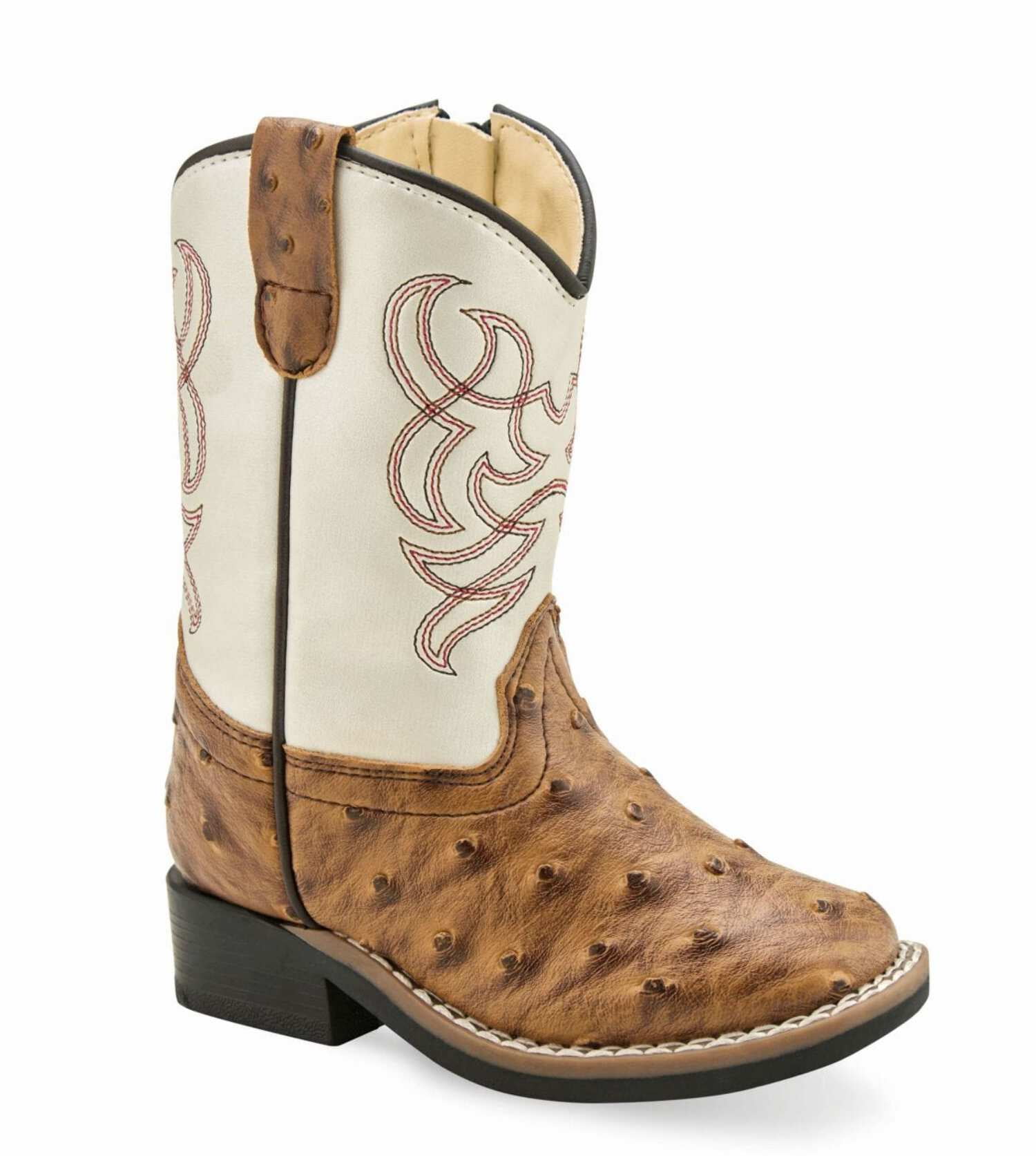 Old West Ostrisch Print Sq Toe Toddler - Boot Kids Boys - Vb1074 ...