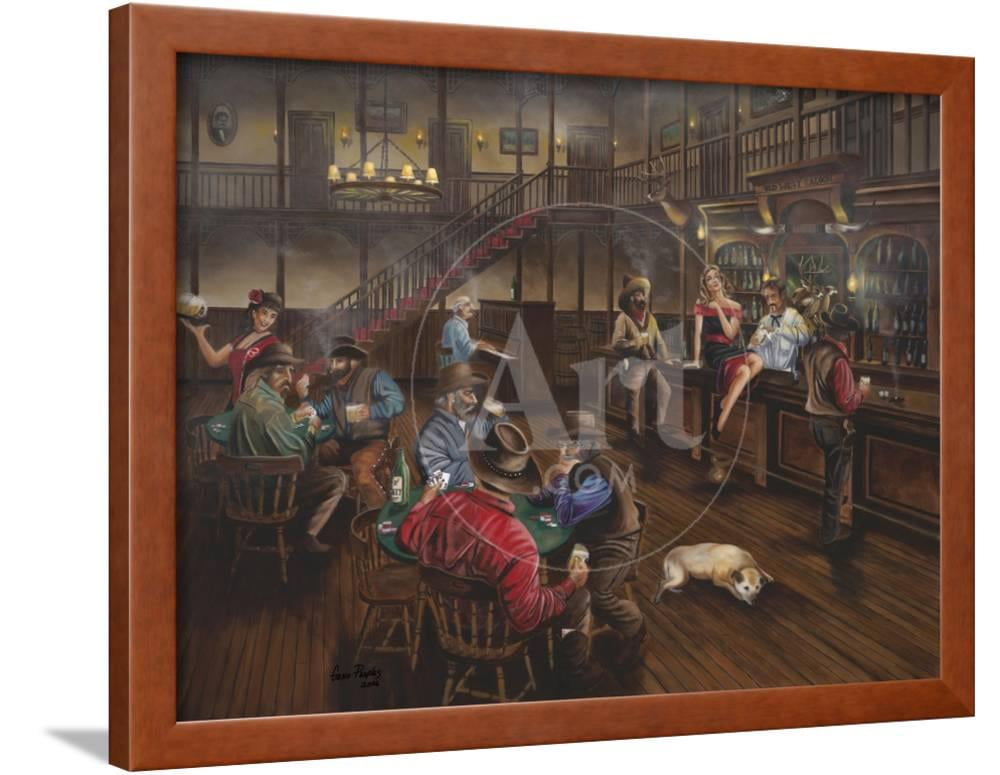 Old West Saloon, World Culture Framed Art Print Wall Art by Geno ...