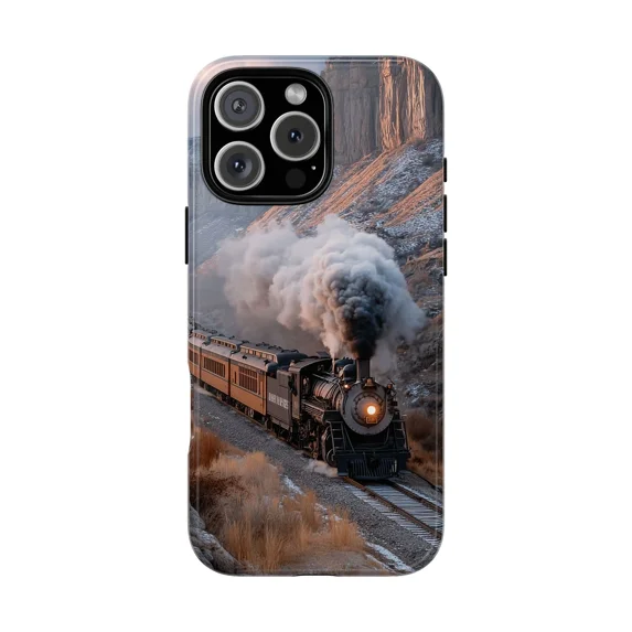 Old West Train Smoke Canyon Phone Case for iPhone 17 through 11 Pro Max ...