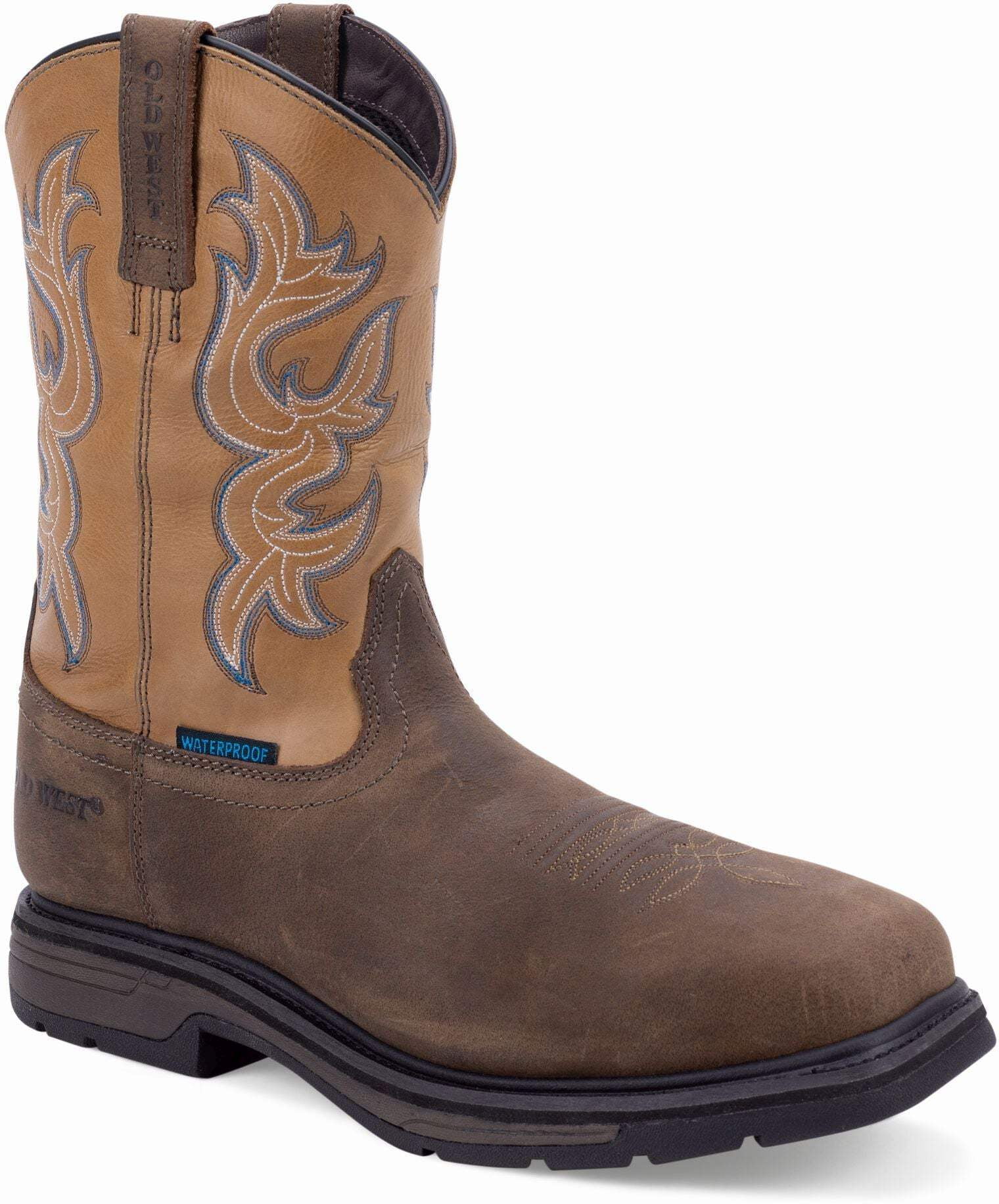 Old West Washed Brown Foot Pisa Tan Shaft Men's Work Boots - Walmart.com