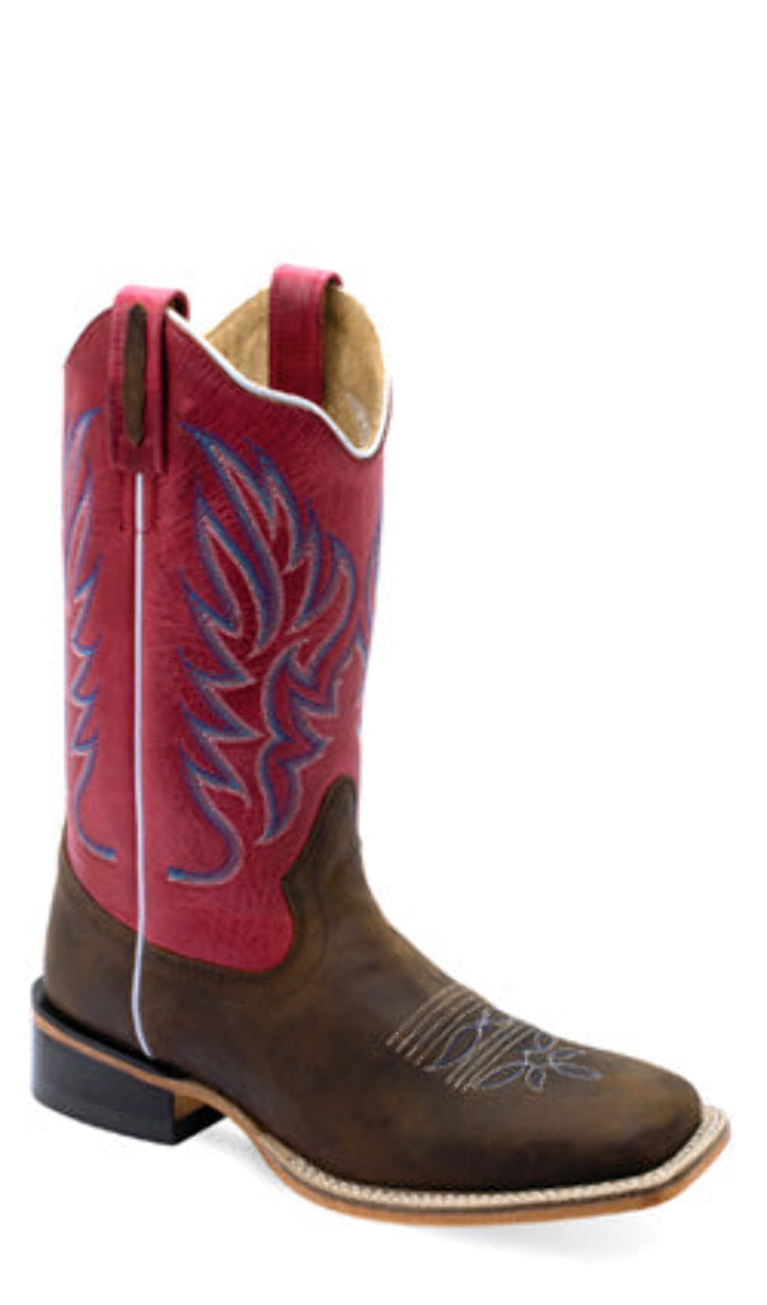 Old West Women's Western Boot Broad Square Toe - 18149 7 M US - Walmart.com