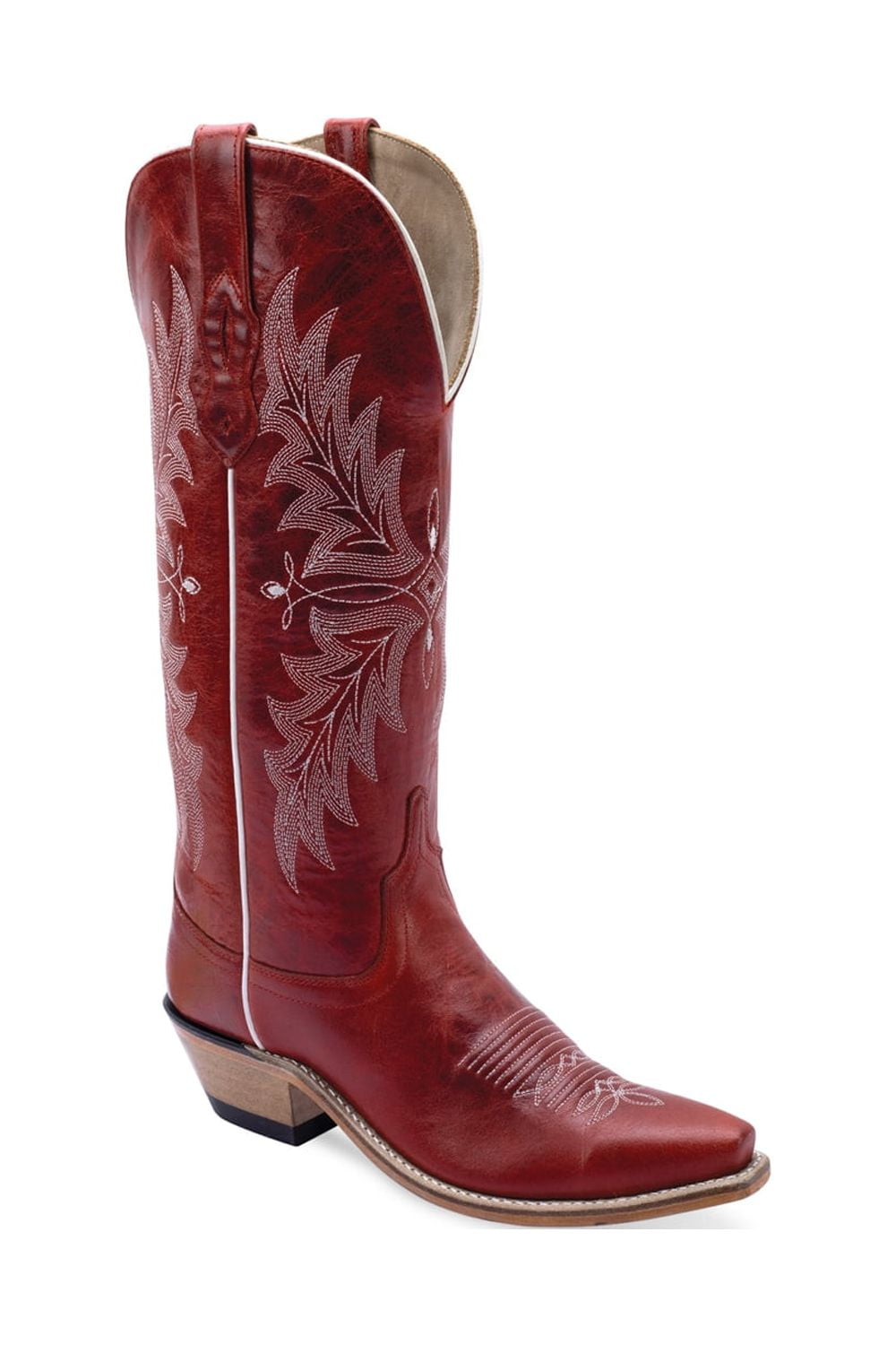 Old West Womens Western Red Leather Cowboy Boots 10 B - Walmart.com