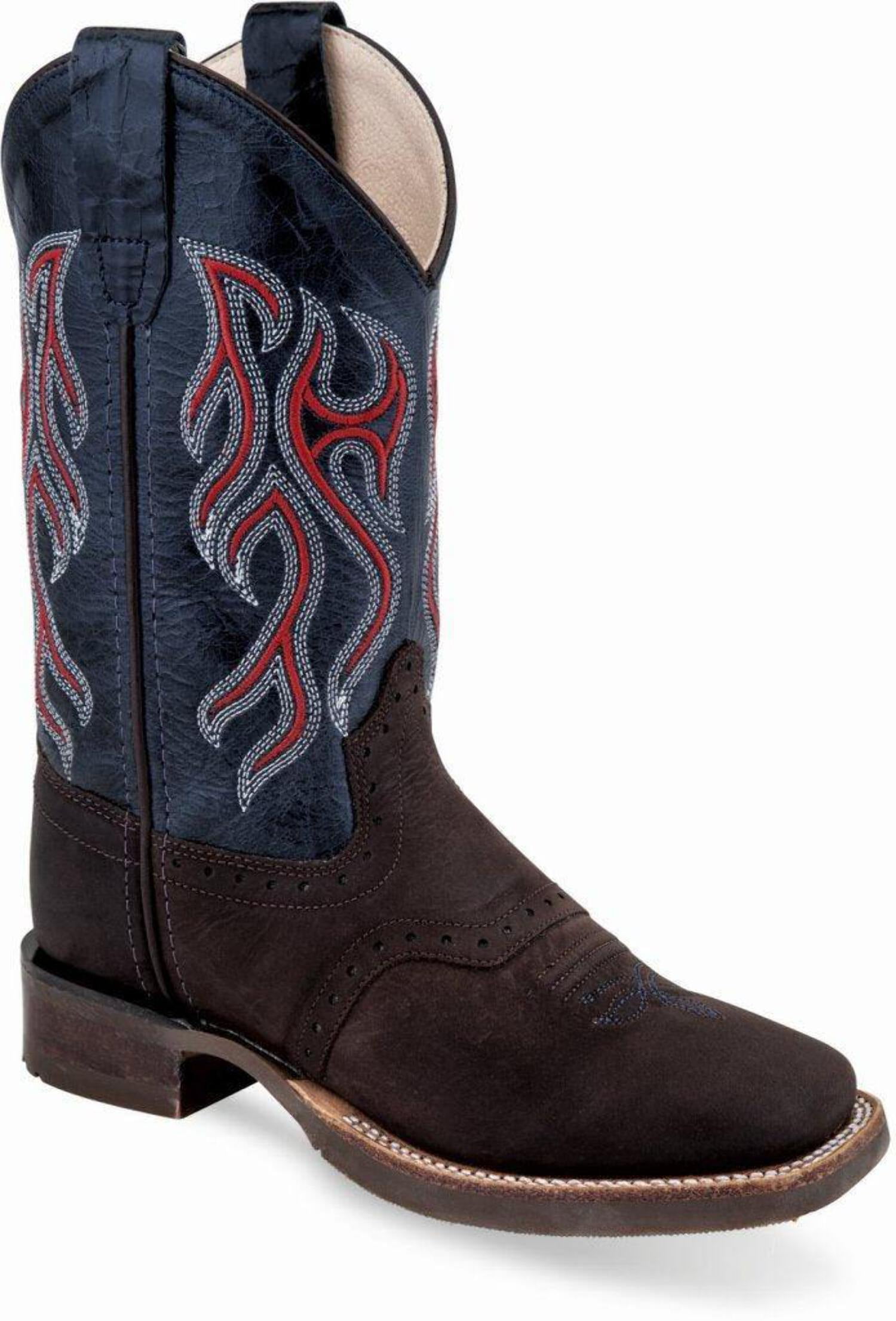 Old West Youth's Broad Square Round Toe Boots - Walmart.com