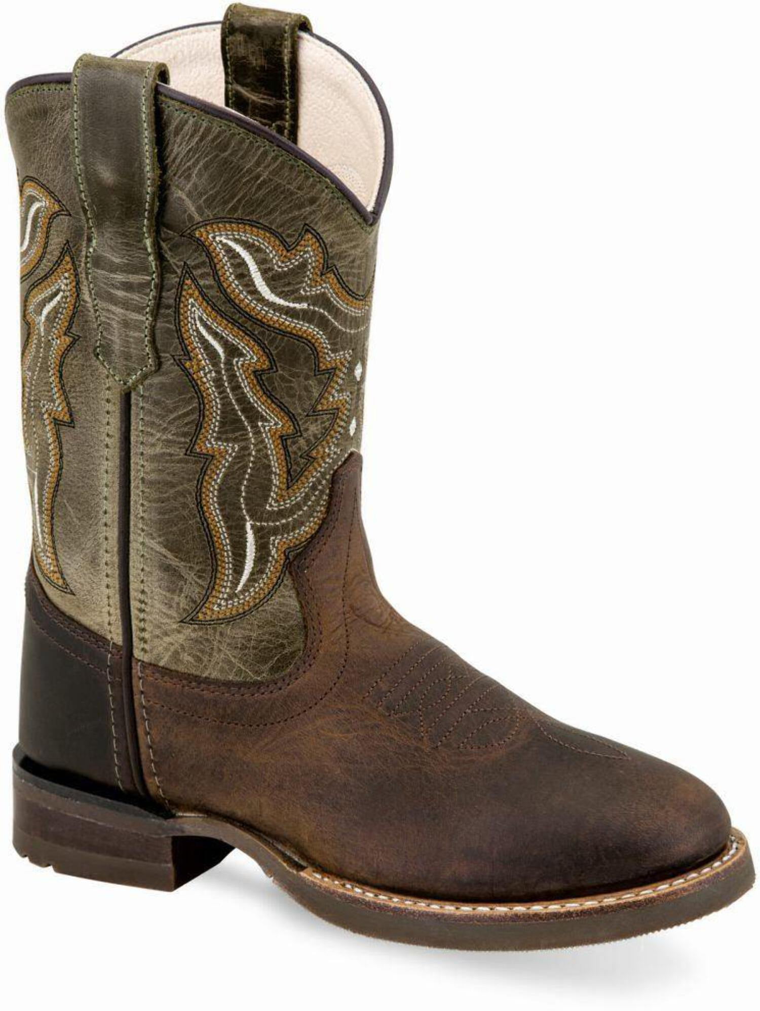 Old West Youth's Broad Square Round Toe Boots - Walmart.com