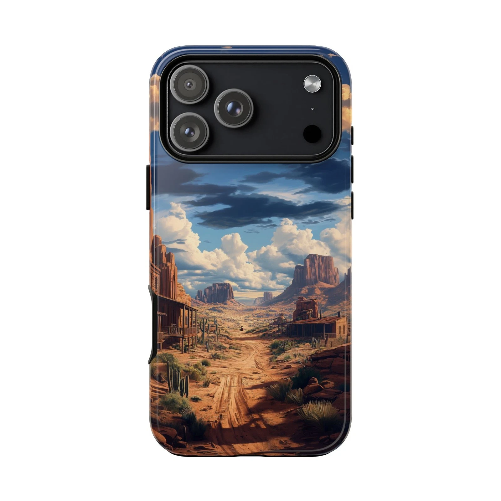 Old Western Desert Town Art Phone Case for iPhone 17 11 12 13 14 15 16 ...