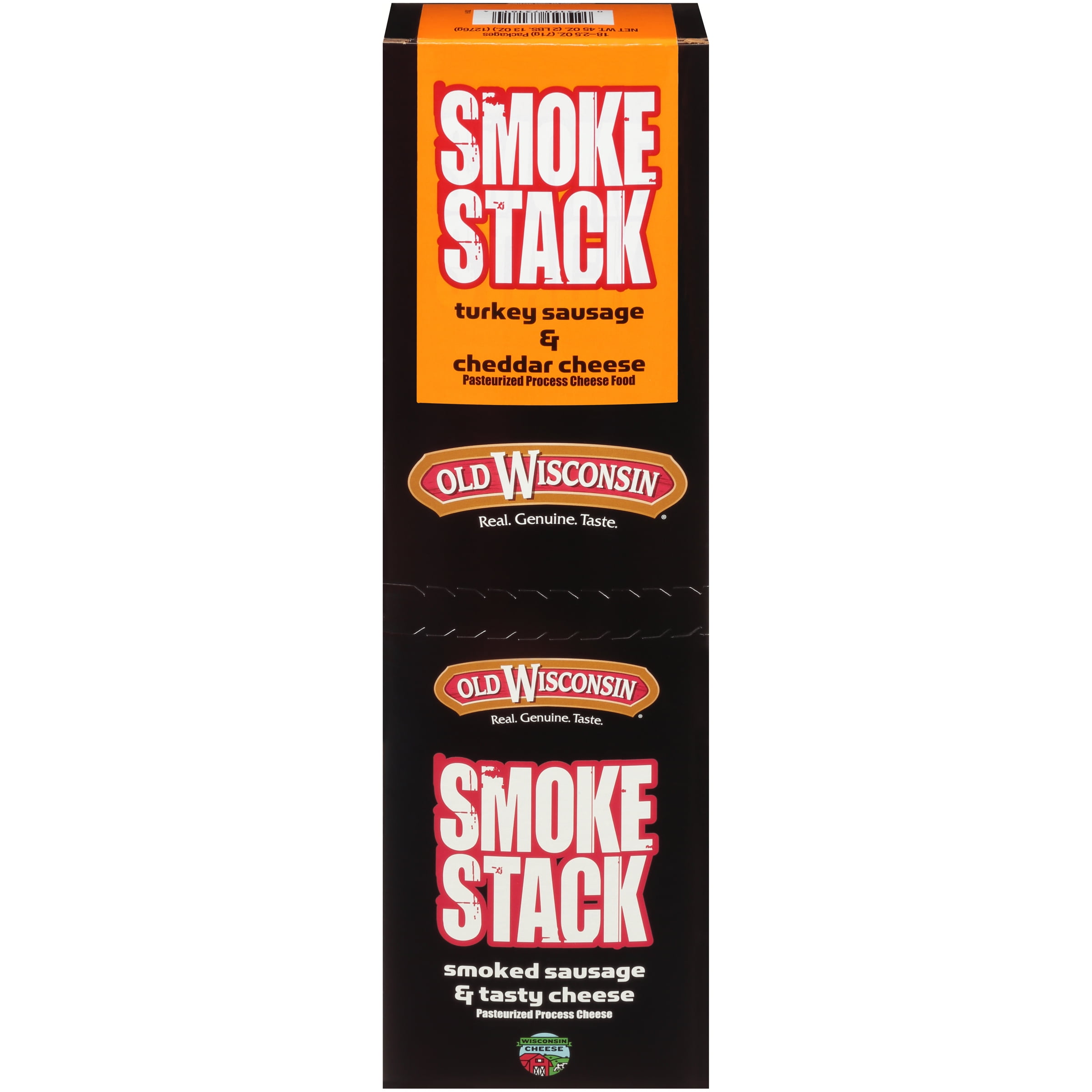 Old Wisconsin® Smoke Stack Turkey Sausage & Cheddar Cheese Snack Sticks ...