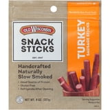 Old Wisconsin Pre-Packaged Turkey Sausage Snack Sticks, Gluten Free, 8 ...