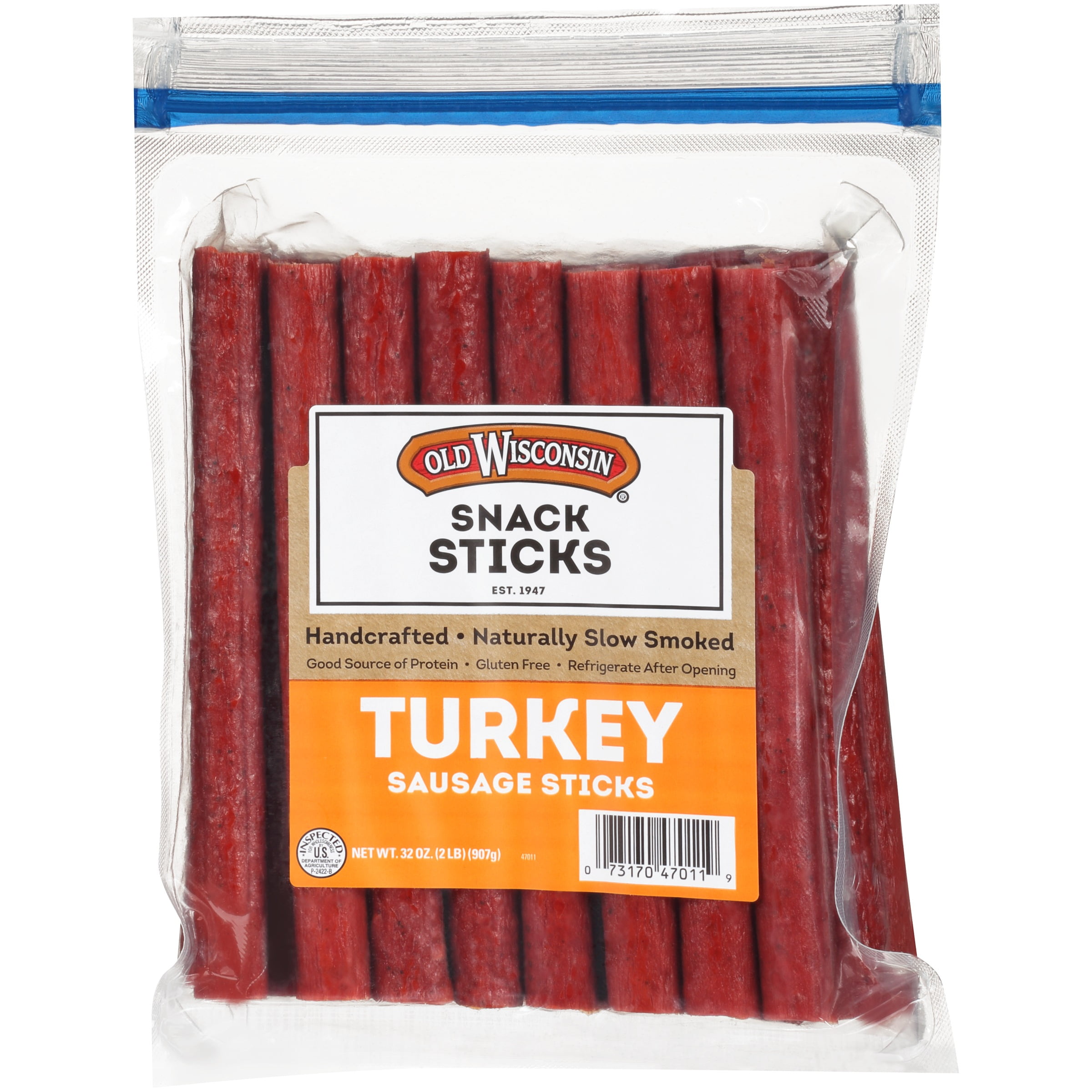 Old Wisconsin® Turkey Sausage Snack Sticks 32 oz. Pack - Walmart.com