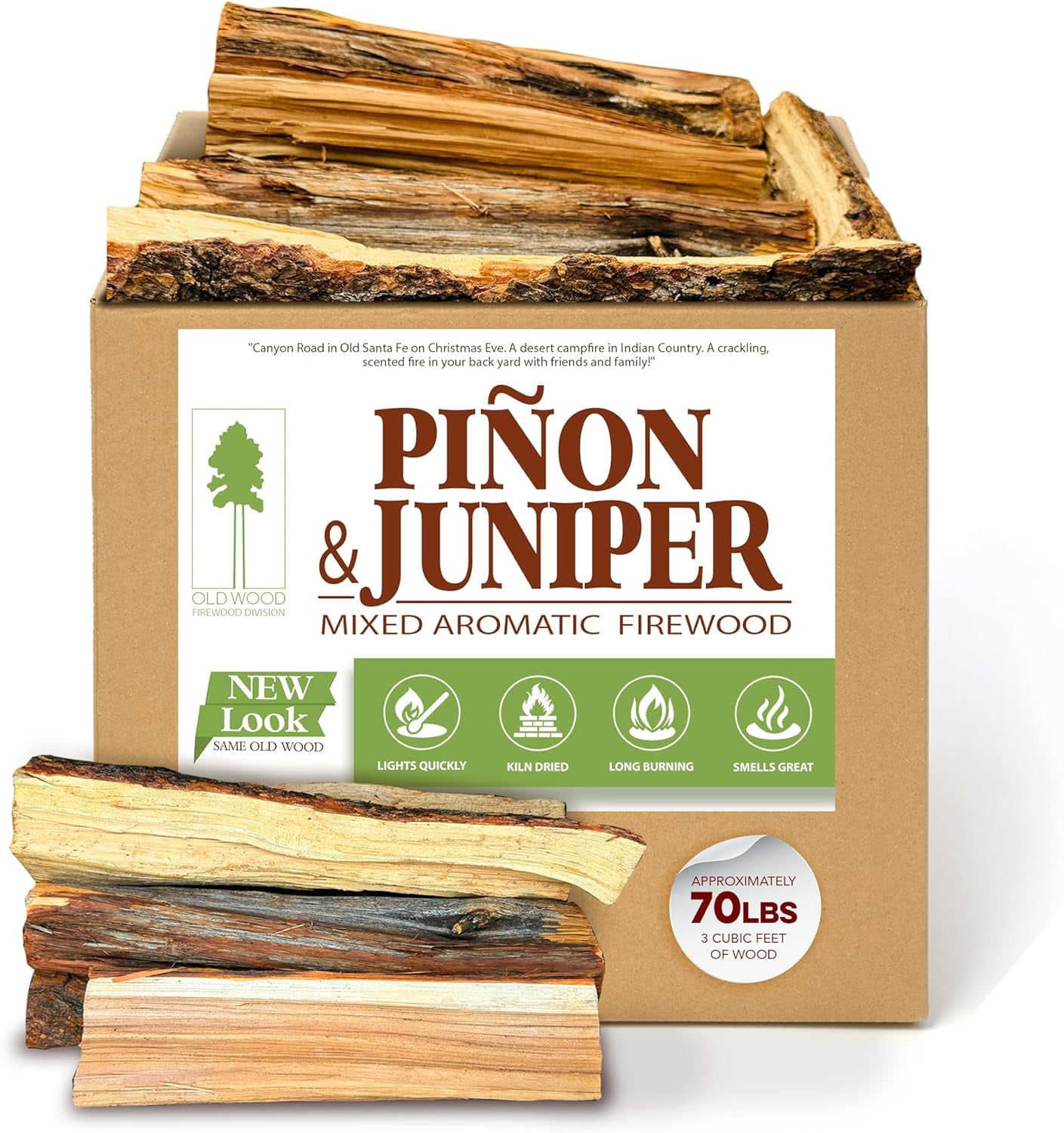 Old Wood Piñon & Juniper Firewood Box - Aromatic Blend for Indoor ...