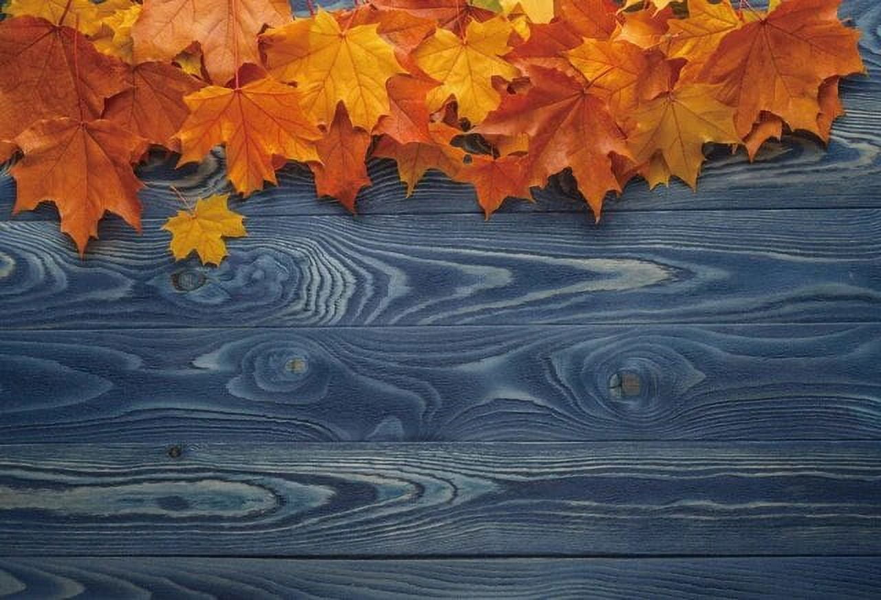 Old Wooden Board Maple Leaves Grunge Portrait Photography Backgrounds ...
