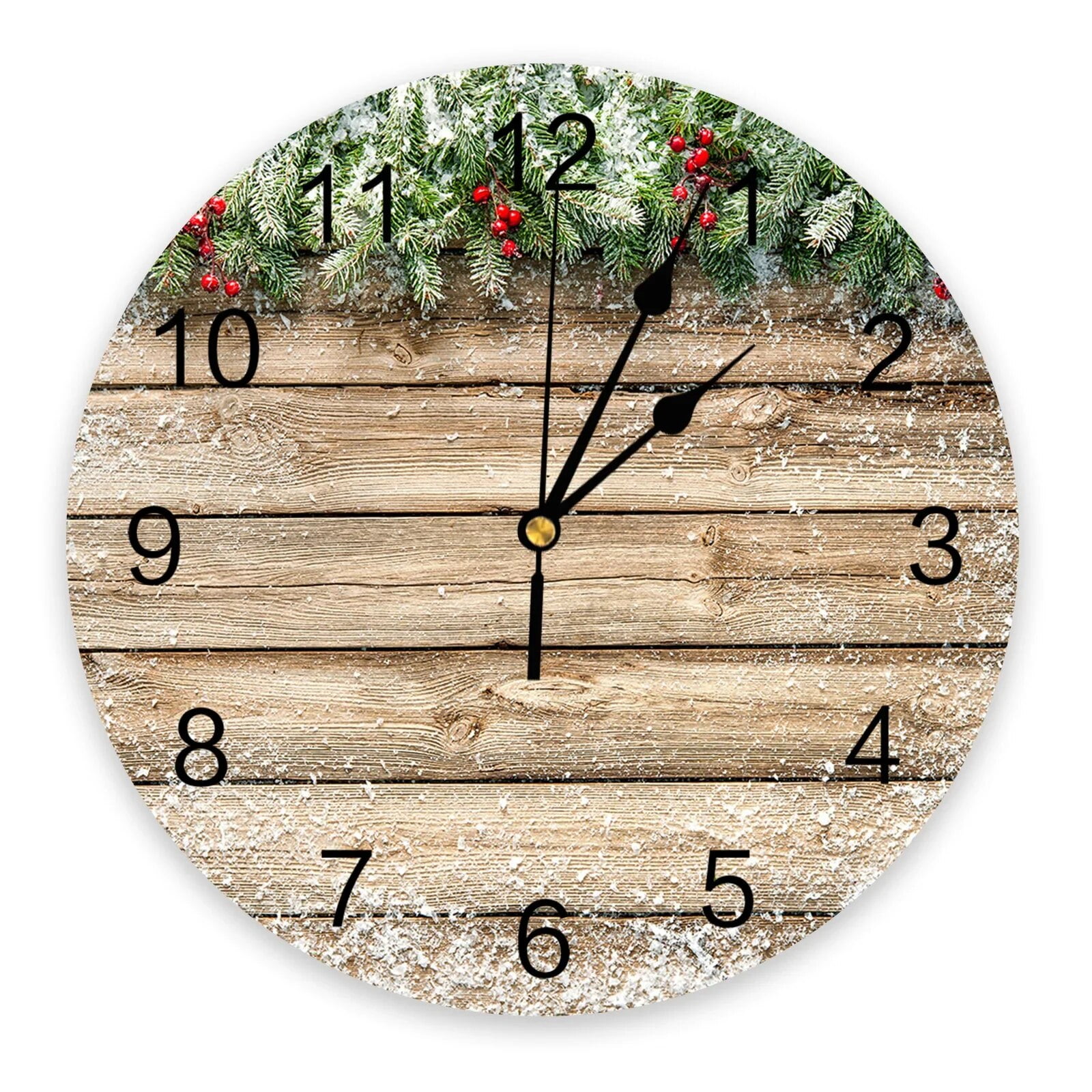 Colorful Wood Planks Design Wall Clocks Silent Home Cafe Office Wall ...