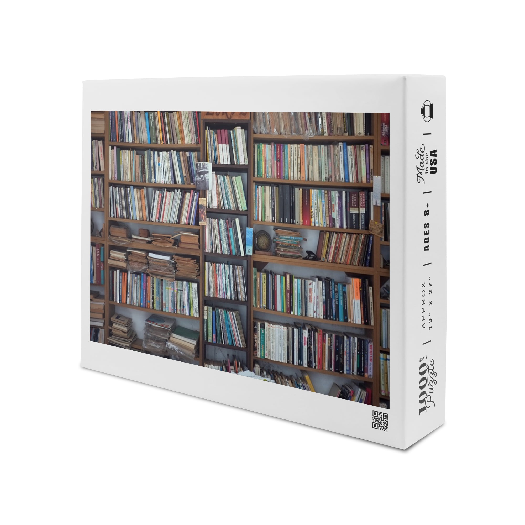 Old Wooden Bookcase with Many Books, Photography (1000 Piece Puzzle ...