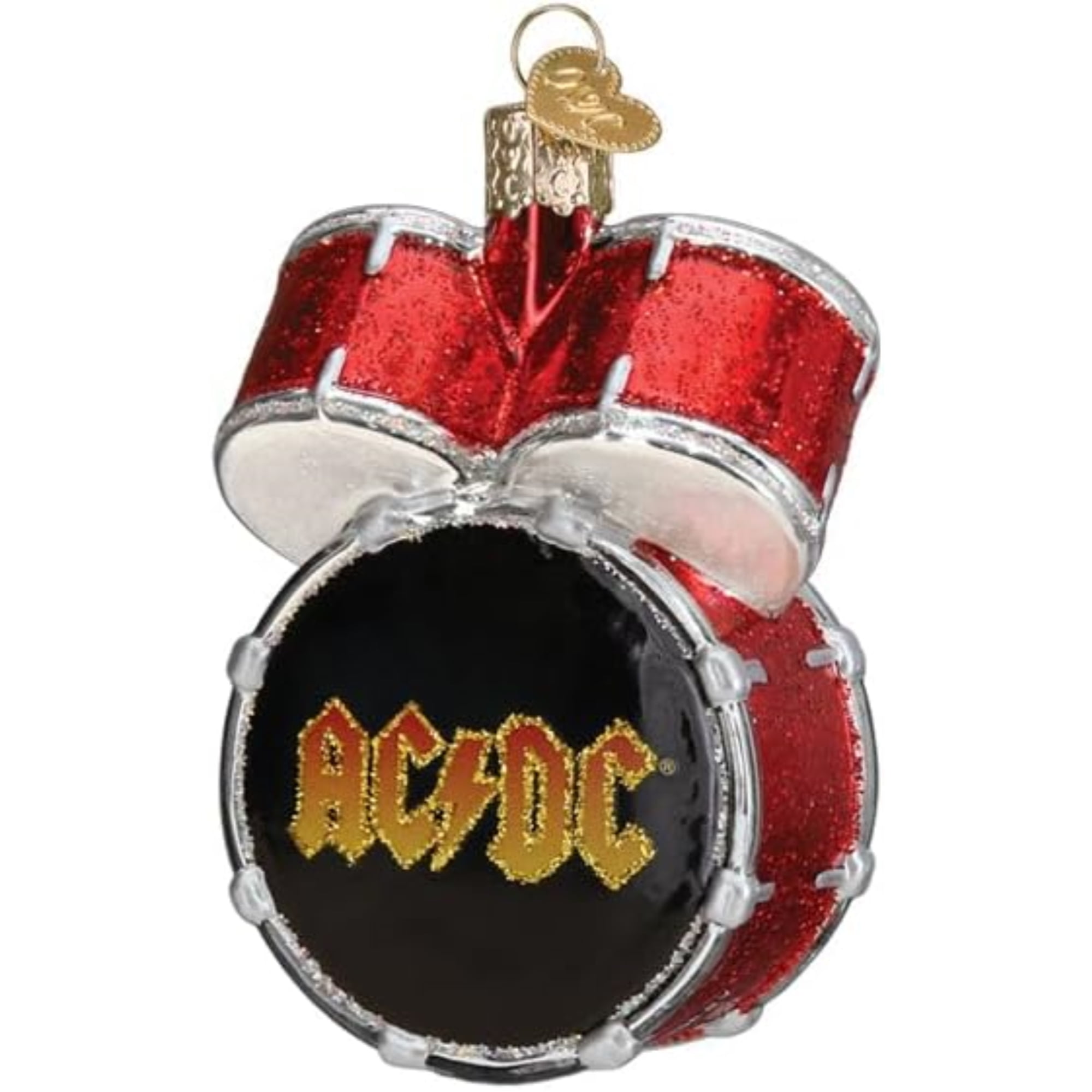 Old World Christmas AC/DC Drum Set Glass Hanging Ornament FREE BOX ...