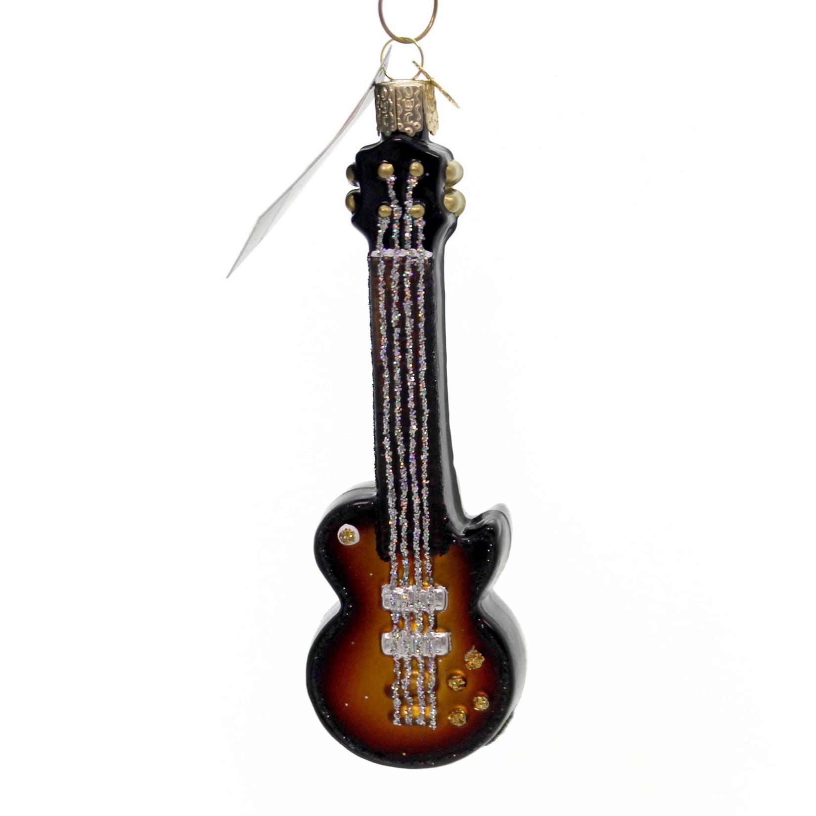 Old World Christmas Bass Guitar Glass Ornament String Instrument 38048 ...