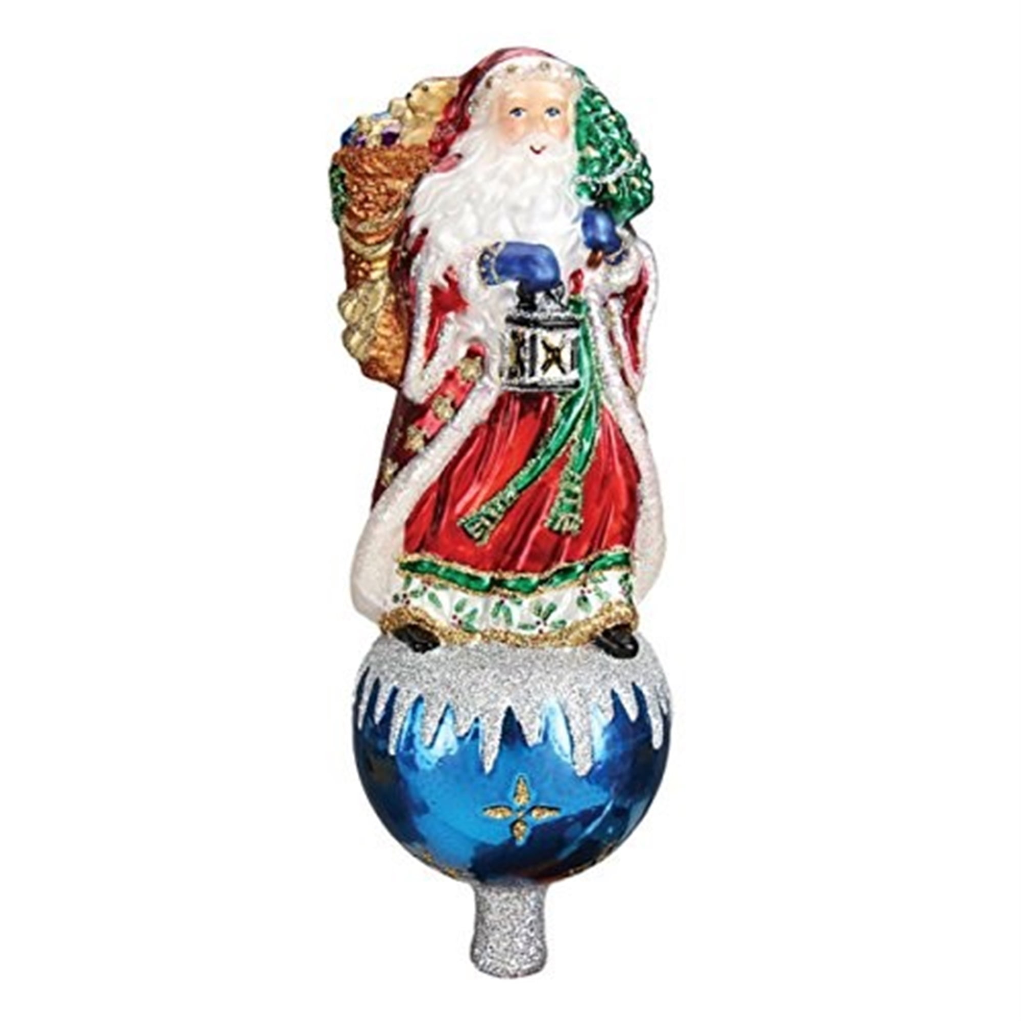 Old World Christmas Glass Blown Father Christmas Tree Topper - Walmart.com