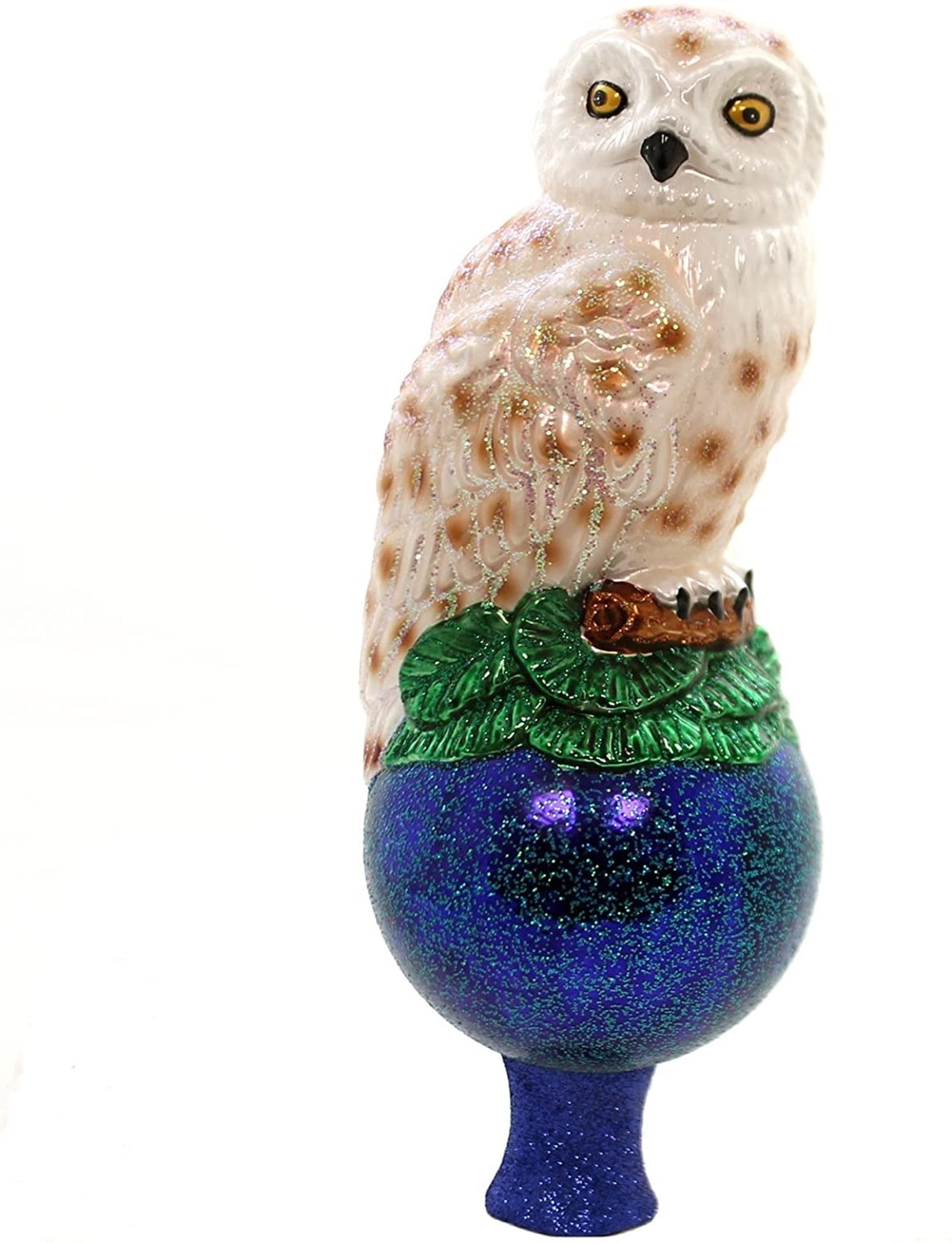Old World Christmas Glass Blown Owl Tree Topper - Walmart.com