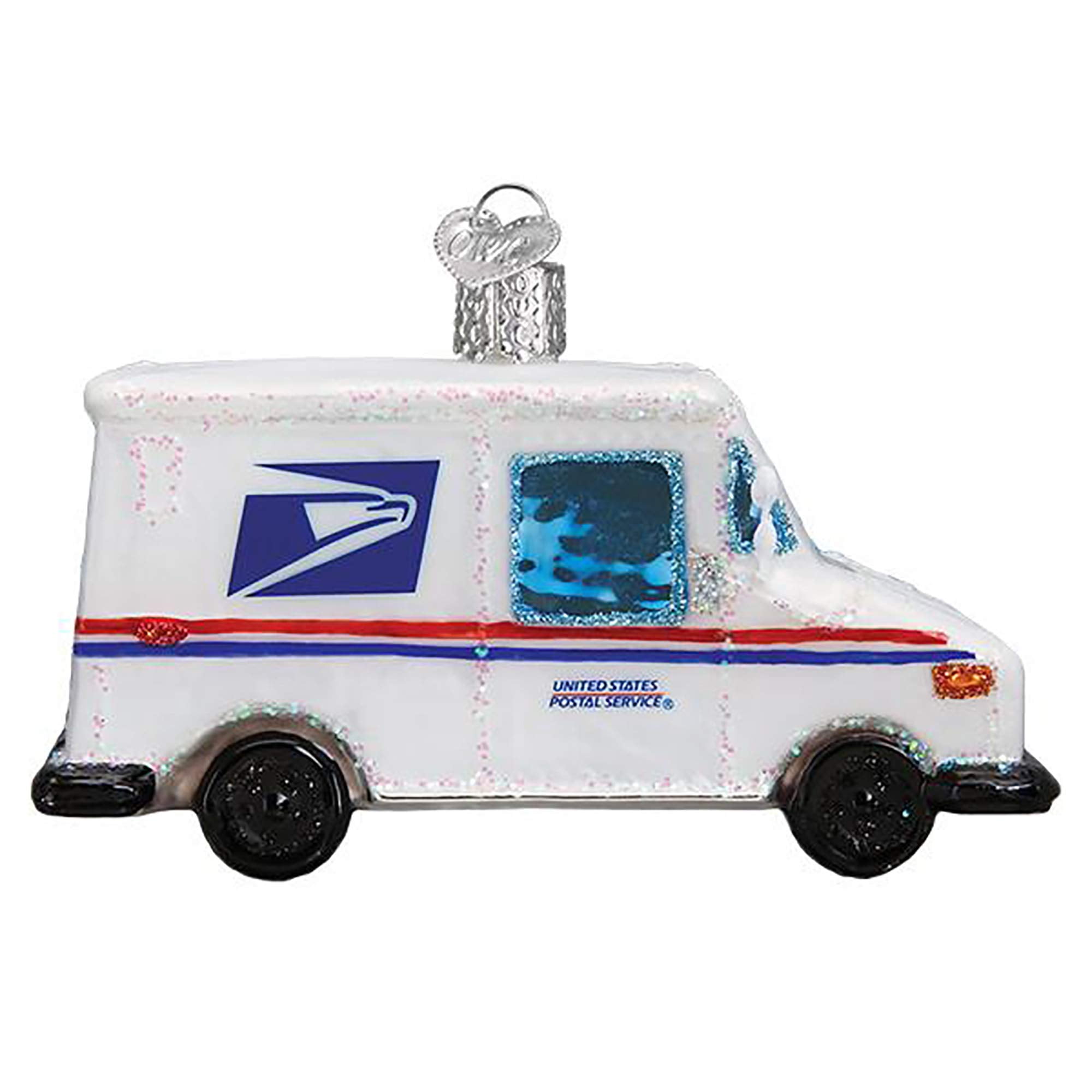Old World Christmas Ornaments USPS Mail Truck Glass Blown Ornaments for ...