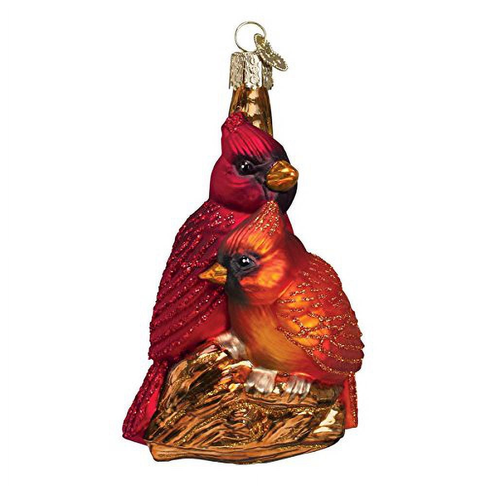 Old World Christmas Pair Bird Watcher Collection Glass Blown Ornaments ...