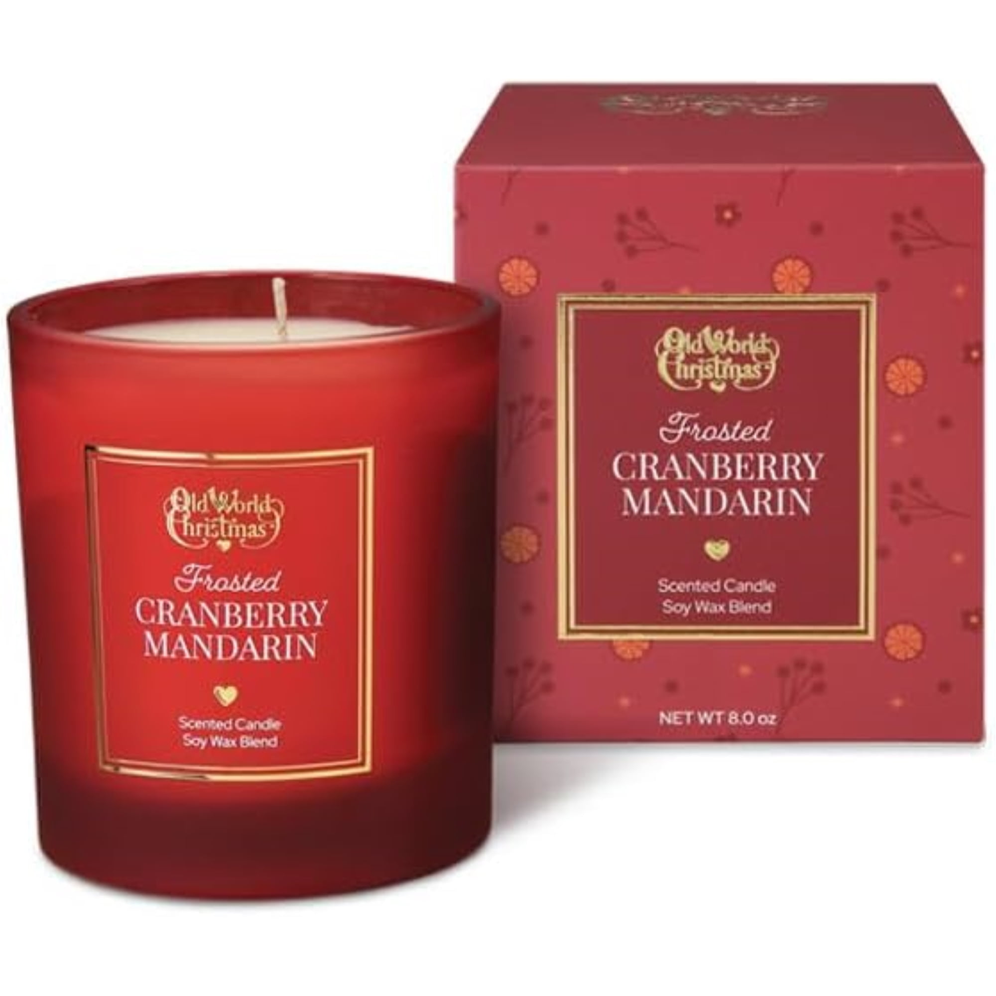 Old World Christmas 3.50In Sparkling Cranberry Mandarin Scented Candle ...