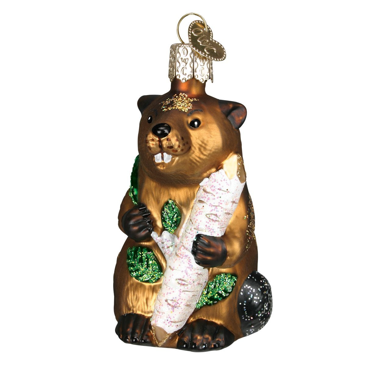 Old World Christmas Eager Beaver Glass Ornament, 3.25 Inch, Hand ...