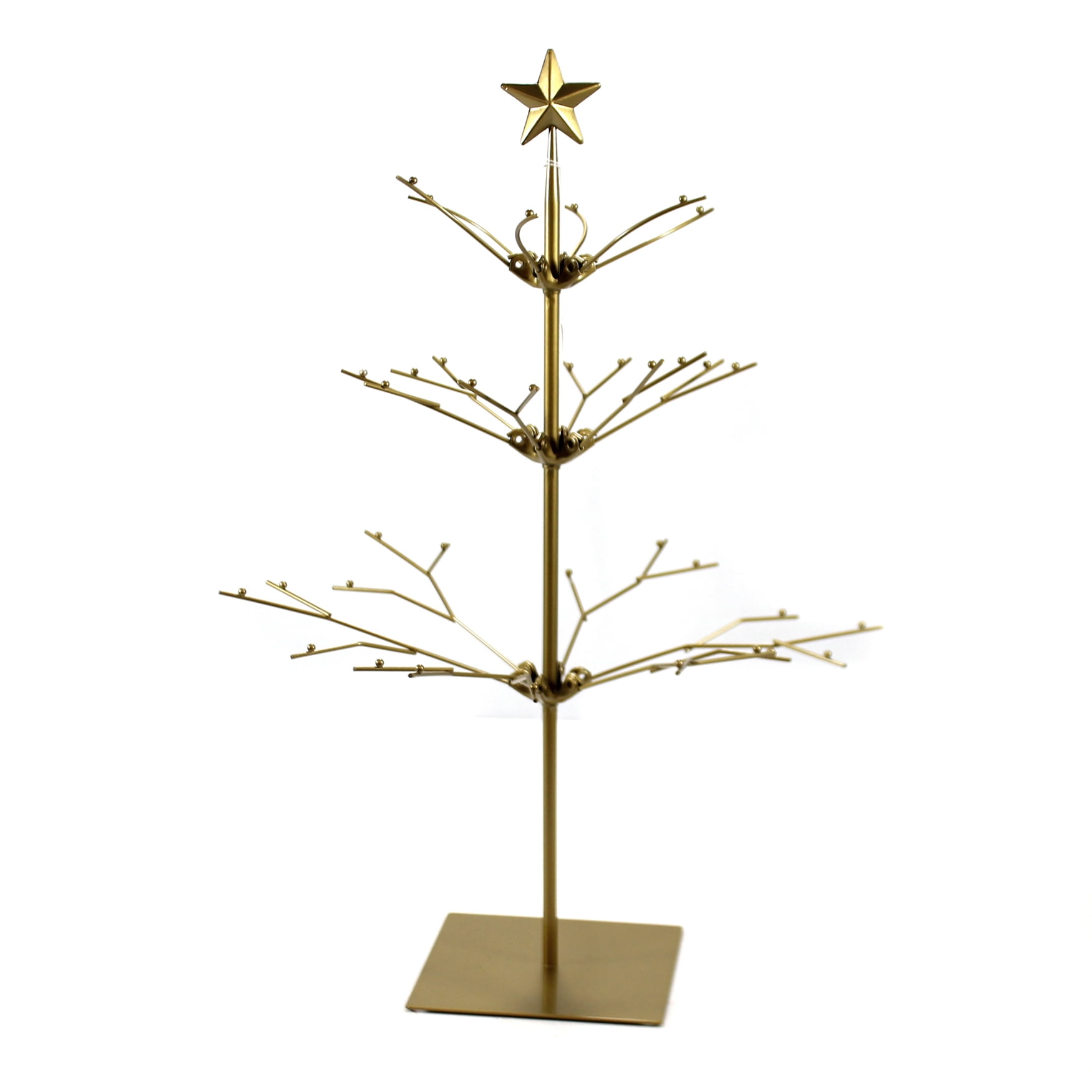 Old World Gold Christmas Ornament Metal Display Tree - Walmart.com