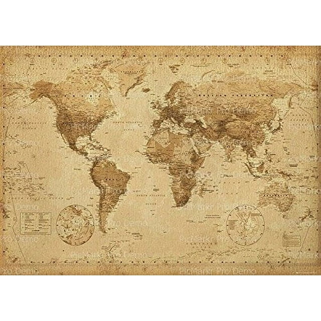 Old World Map Edible Icing image - Walmart.com