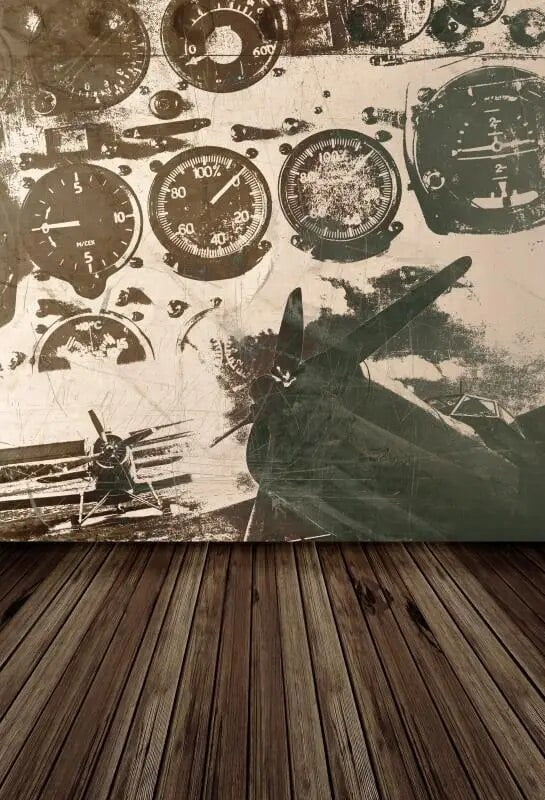 Old World Map Rope Compass Wooden Board Baby Photographic Backgrounds ...