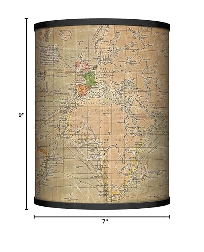 Old World Map Shade Lamps for nightstand, Lamp for Bedroom, Lamp for ...
